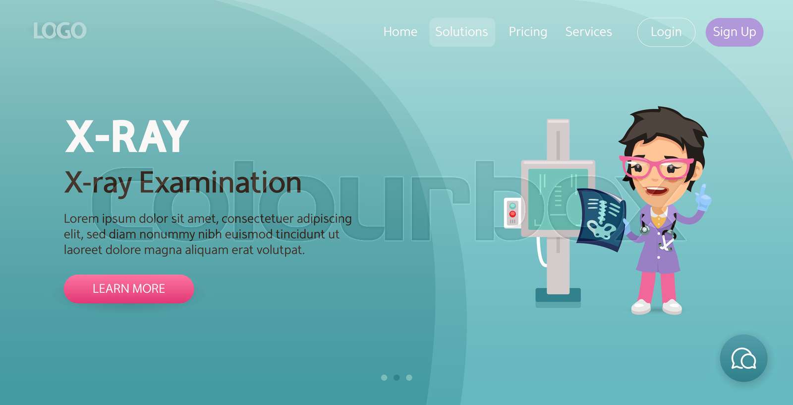 X-ray Website Template | Stock vector | Colourbox