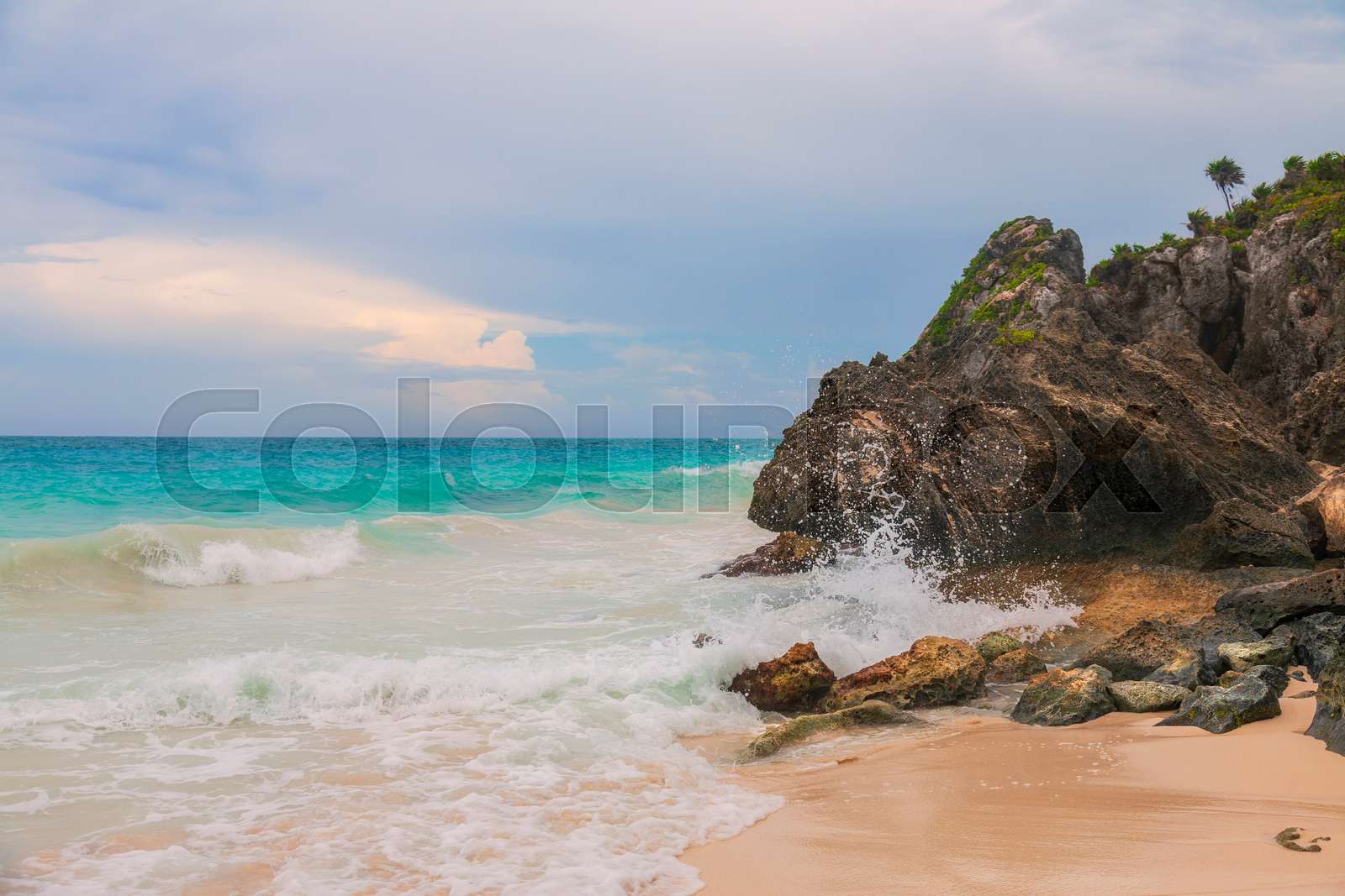 Azure Beach In Tulum, Mexico | Stock image | Colourbox