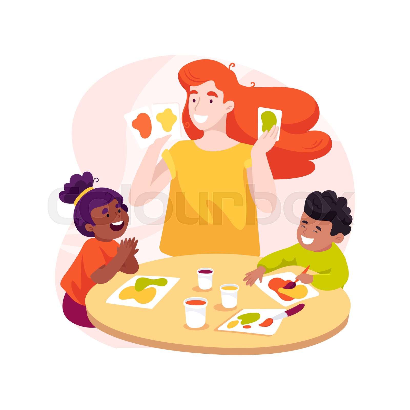 Learn about mixing colors isolated cartoon vector illustration. | Stock ...