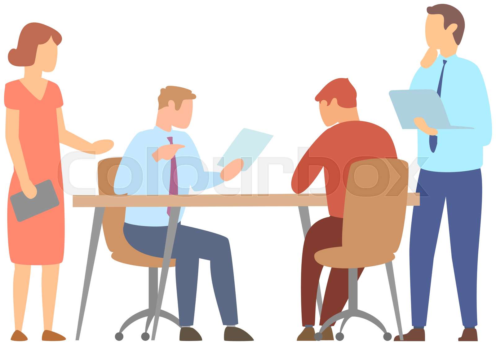 Team thinking and brainstorming. Analytics of company information ... Team thinking and brainstorming. Analytics of company information ...
