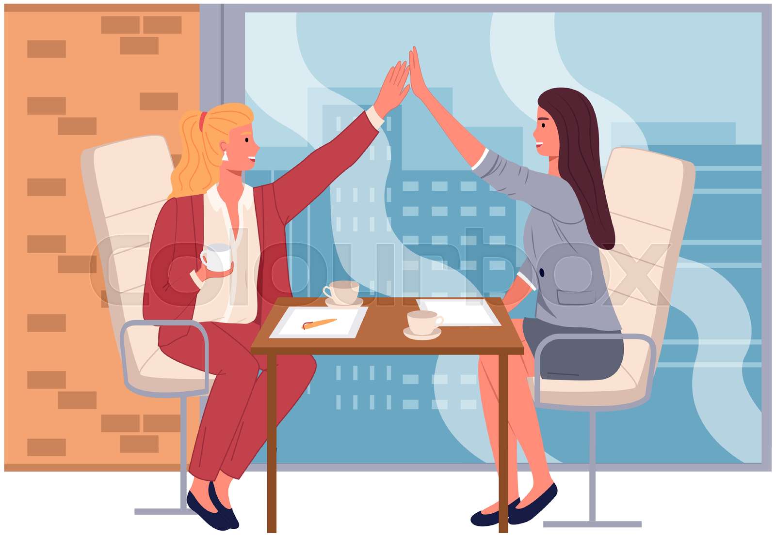Office workers. Co-workers. Colleagues discuss project teamwork. Office ...