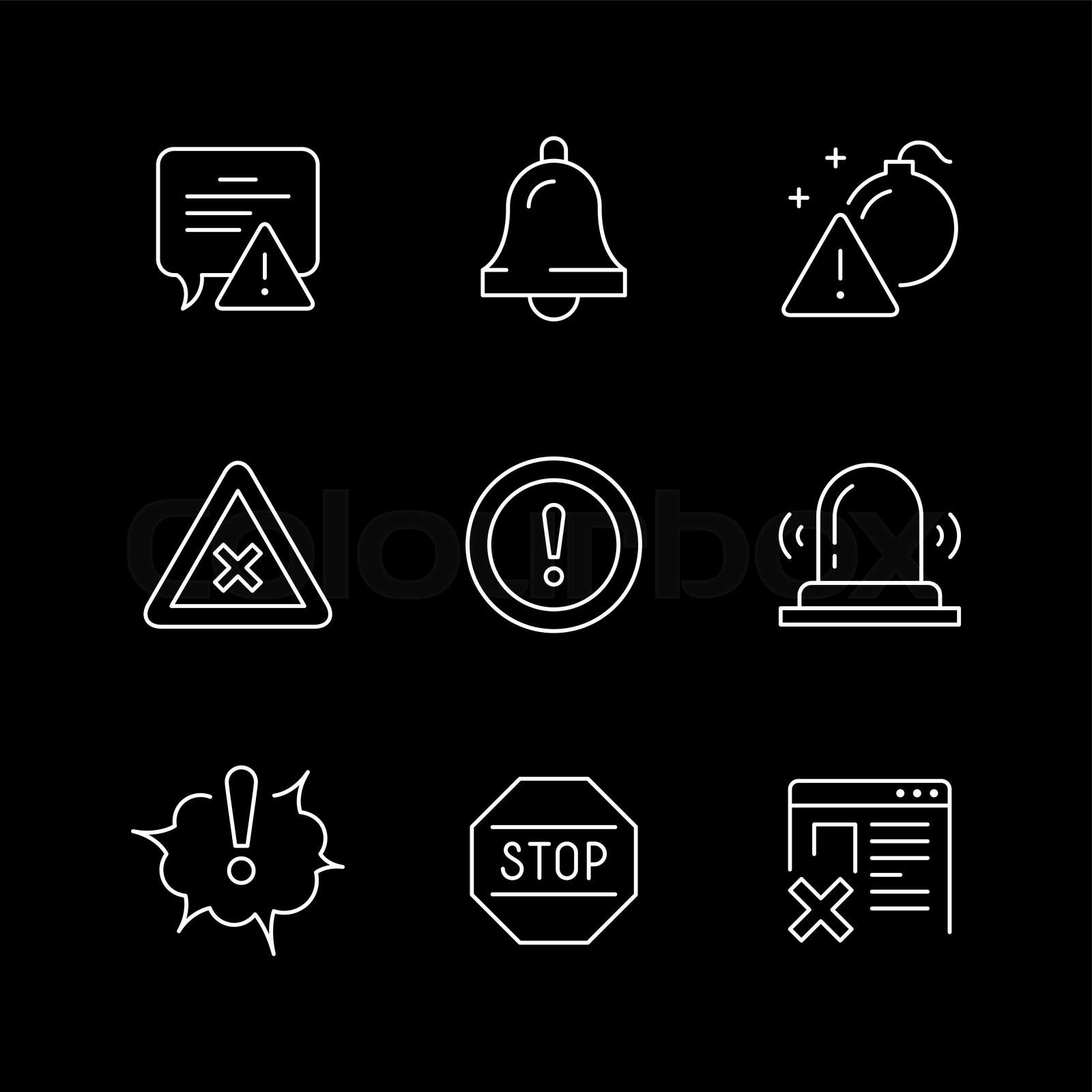 advarsel, signal, symbol | Stock vektor | Colourbox