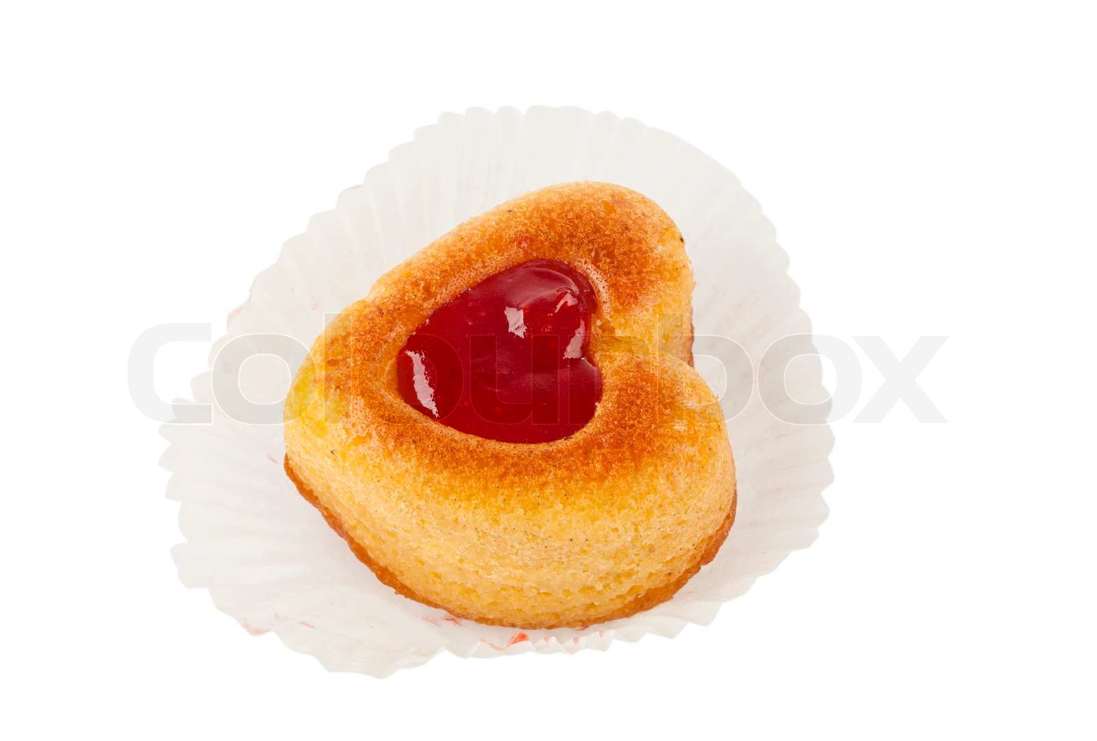 Muffins heart isolated | Stock image | Colourbox