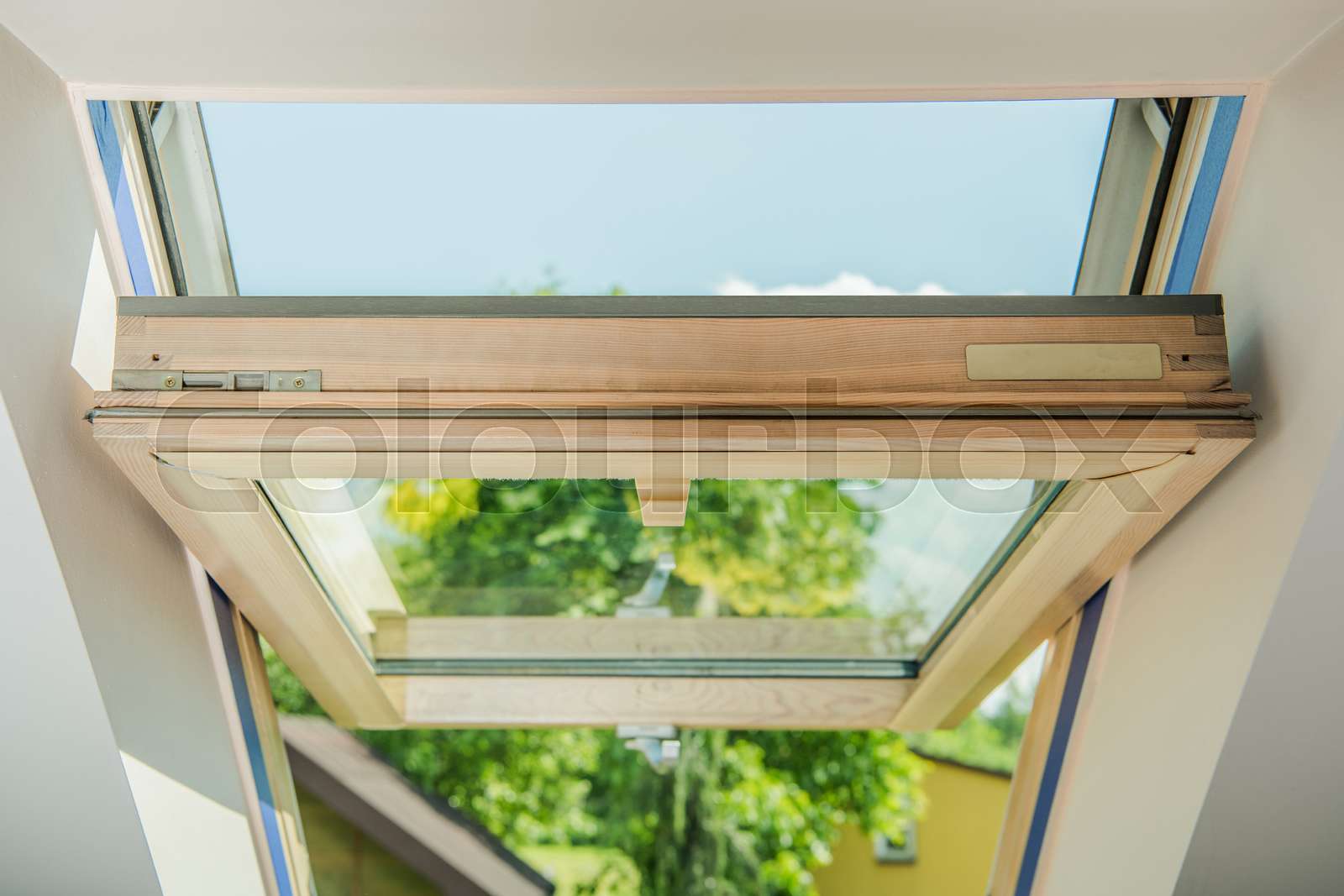 Open Wooden Skylight | Stock image | Colourbox