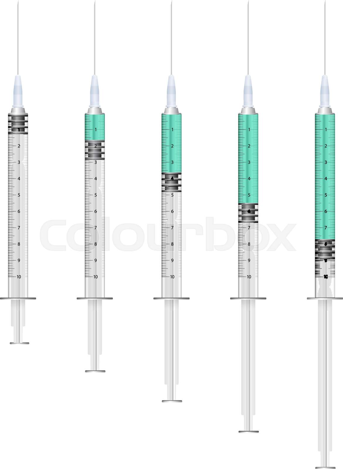 Syringe set | Stock vector | Colourbox