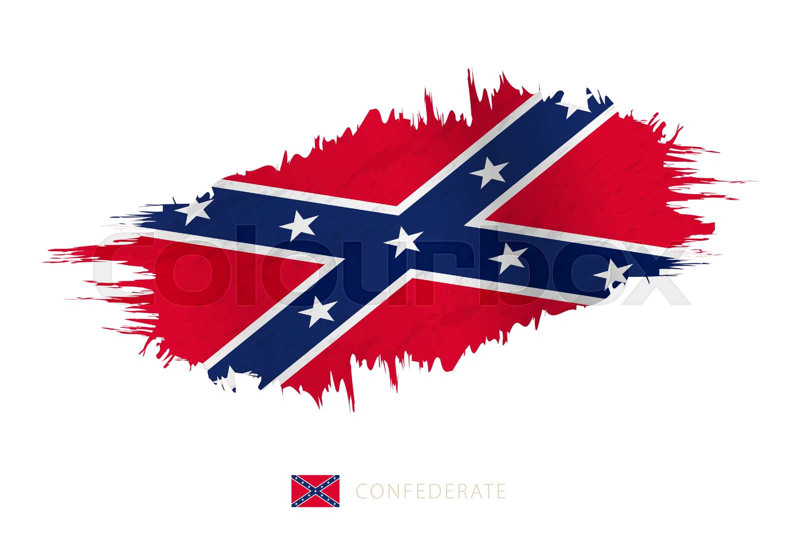 Confederate Flag Waving Drawing