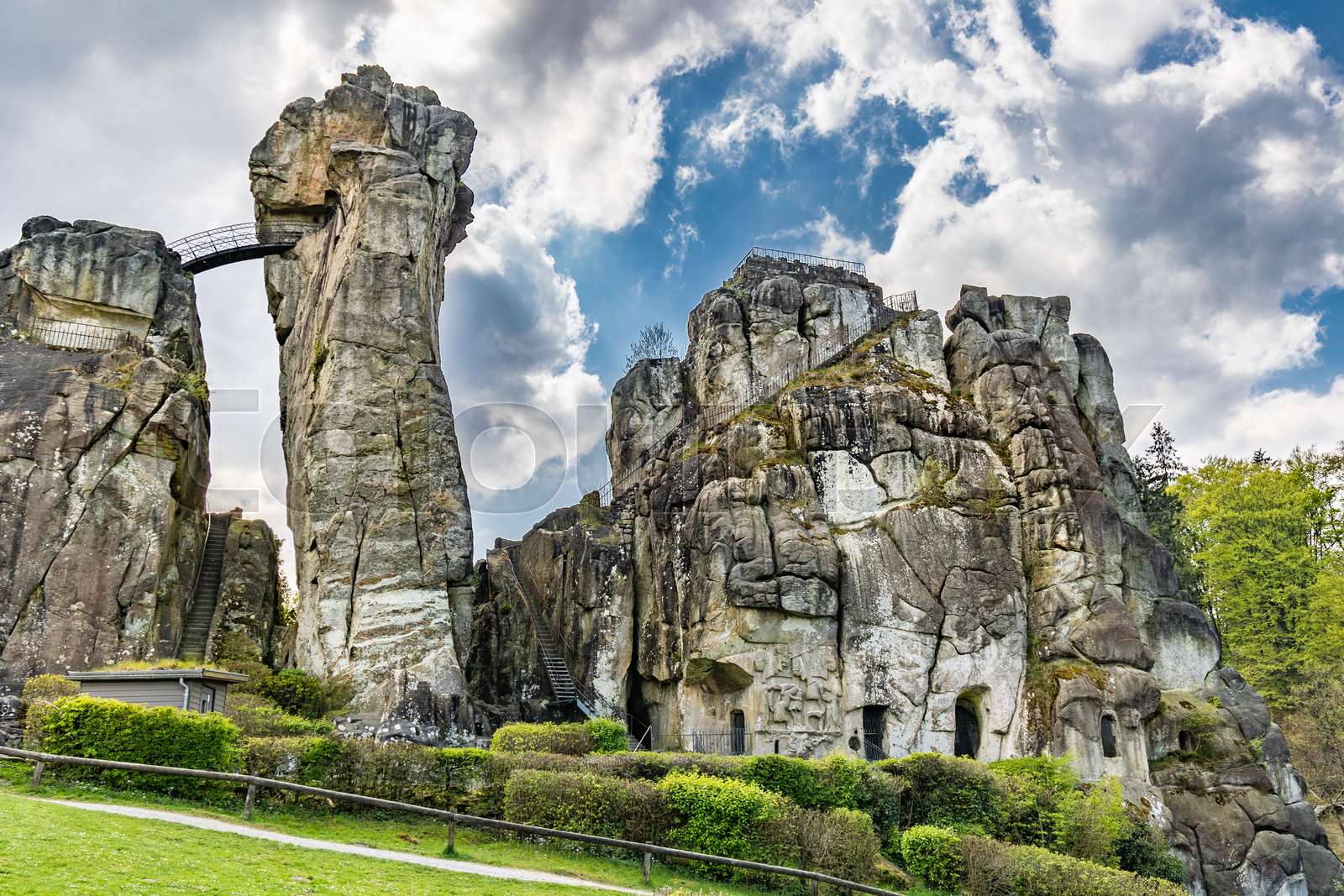 Unique rock formation Externsteine, Germany | Stock image | Colourbox