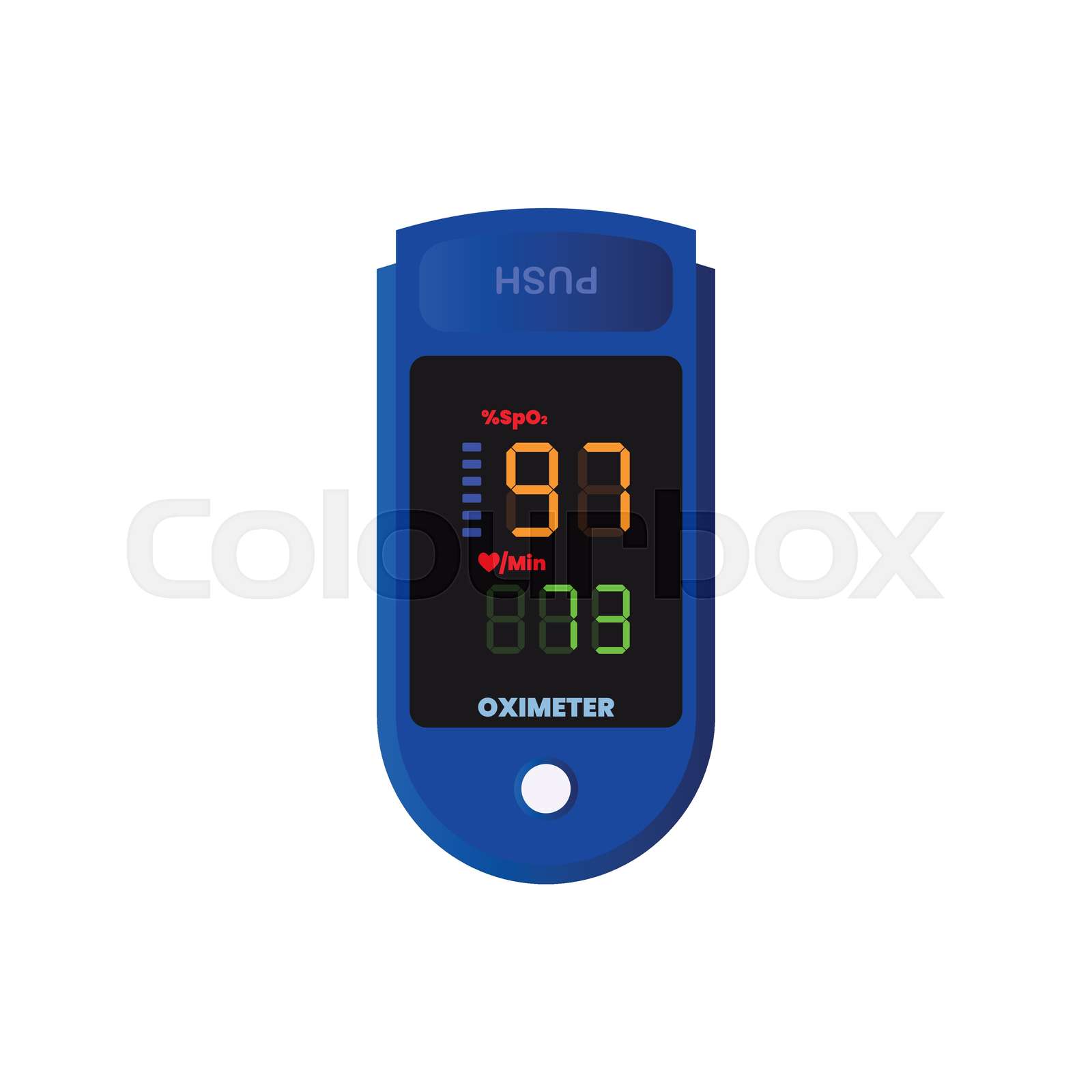 Fingertip pulse oximeter | Stock vector | Colourbox