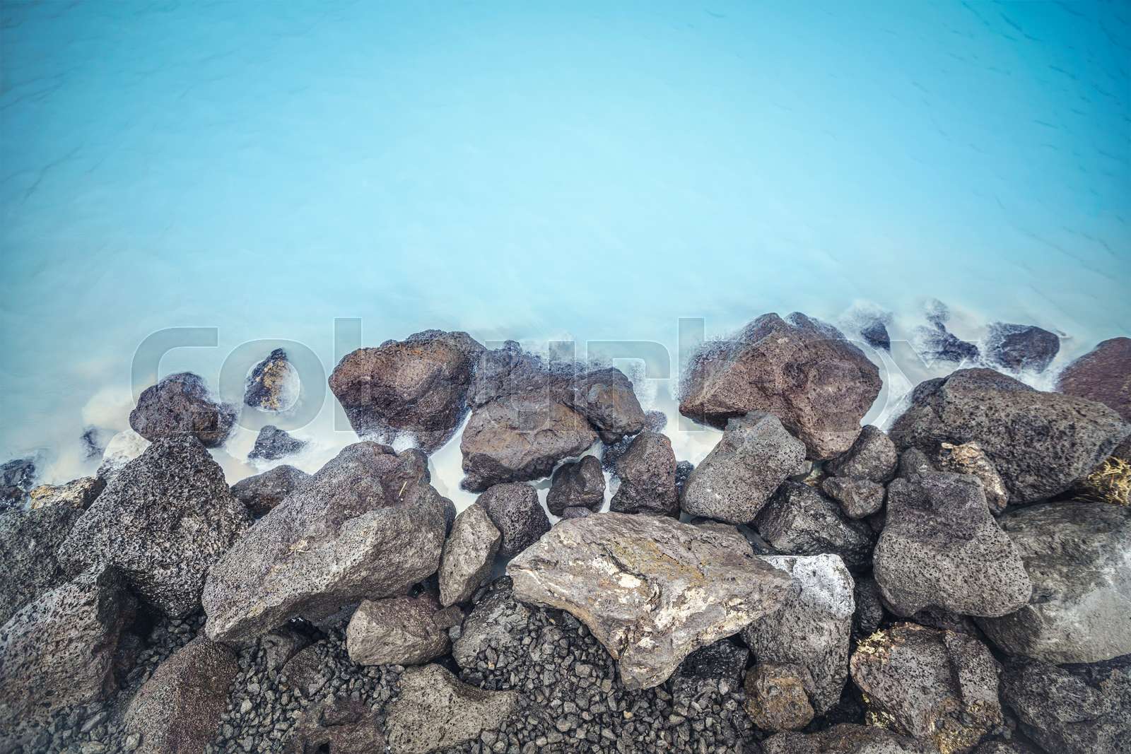 Lava rocks by the Blue Lagoon in Iceland | Stock image | Colourbox