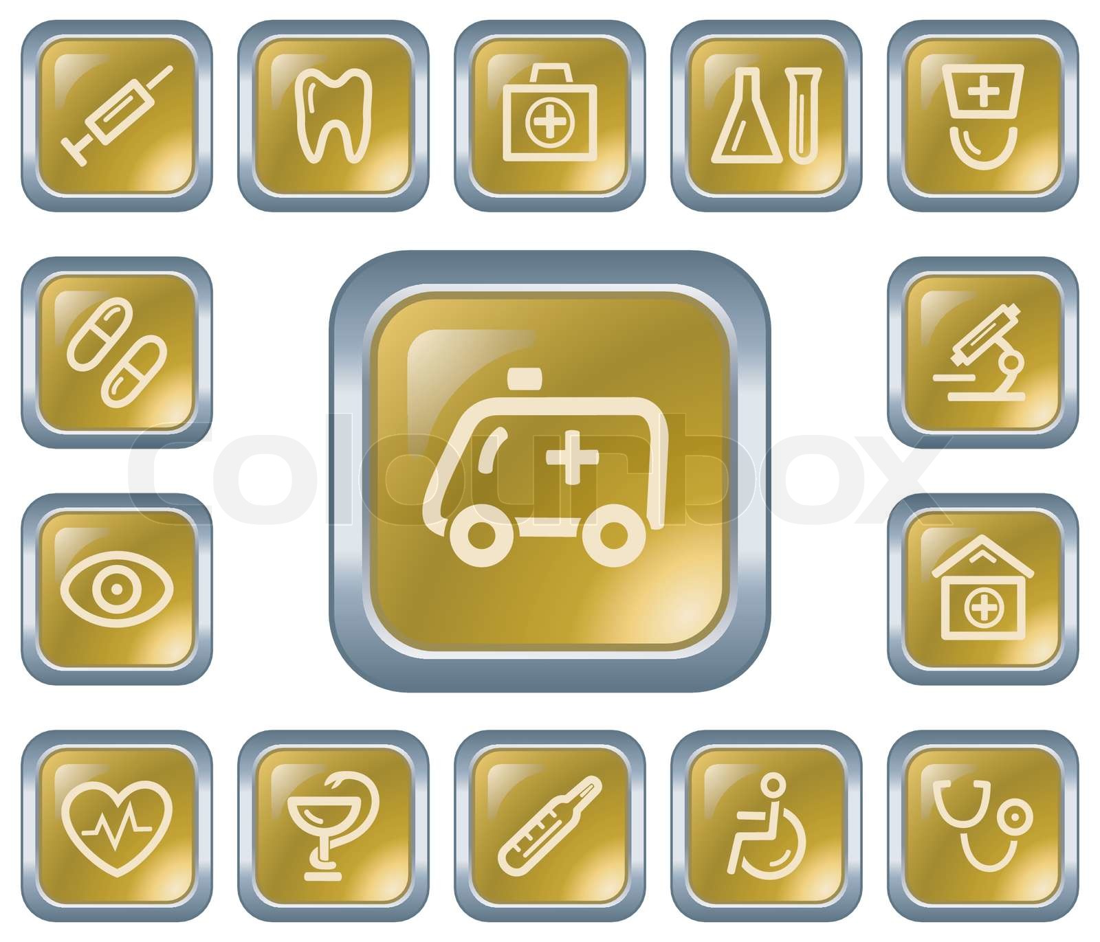 Medical button set | Stock vector | Colourbox