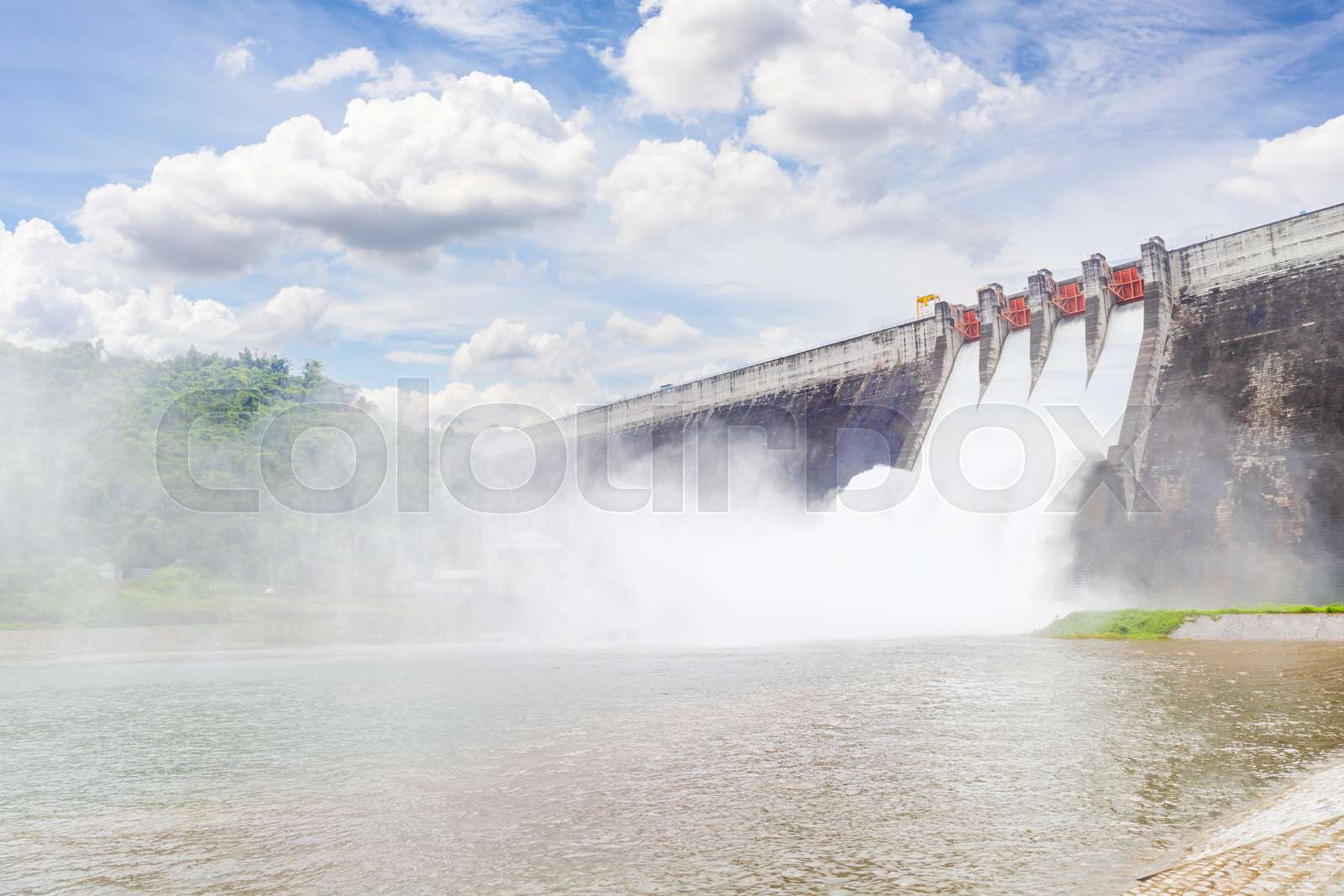 Khun Dan Prakarn Chon is a dam with hydroelectric power plant and ...