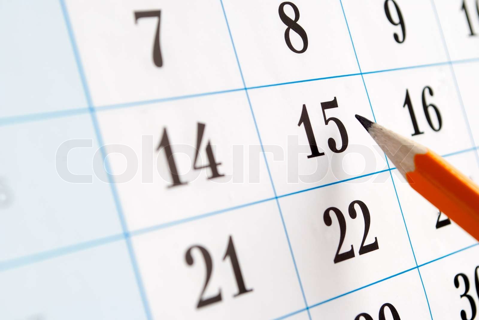 Kalender | Stock Bild | Colourbox