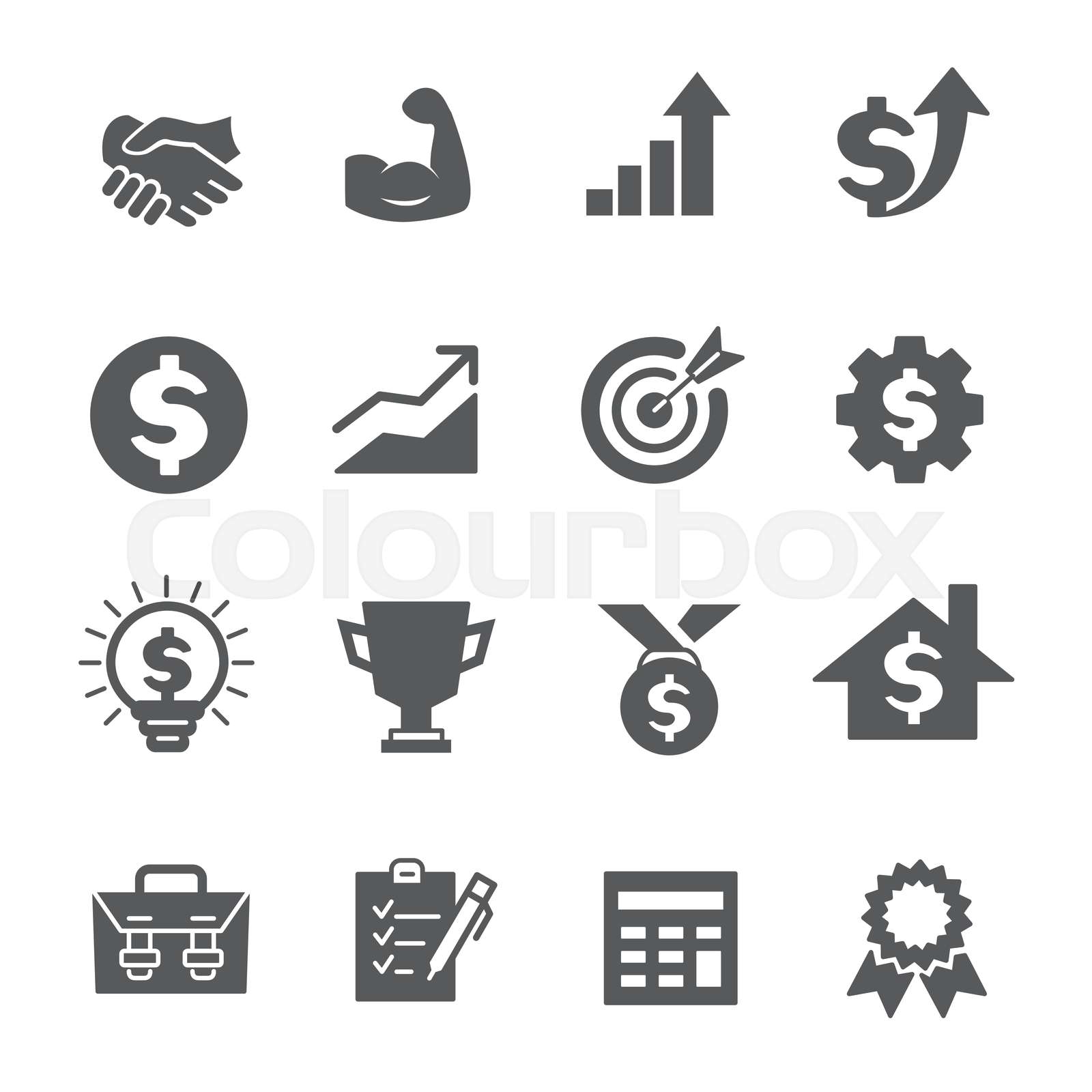 business success icons template set | Stock vector | Colourbox
