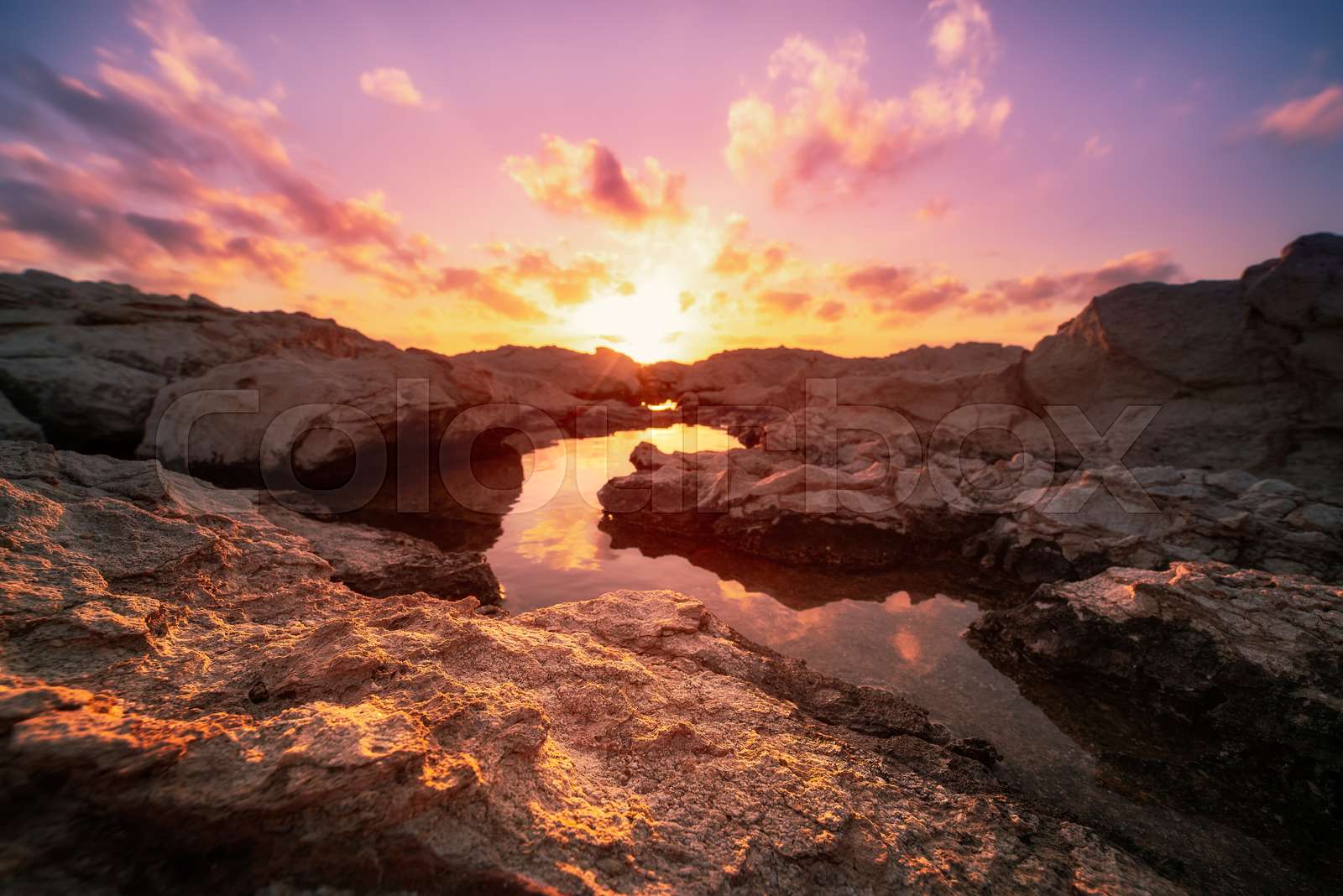 havet, scene, overskyet | Stock foto | Colourbox