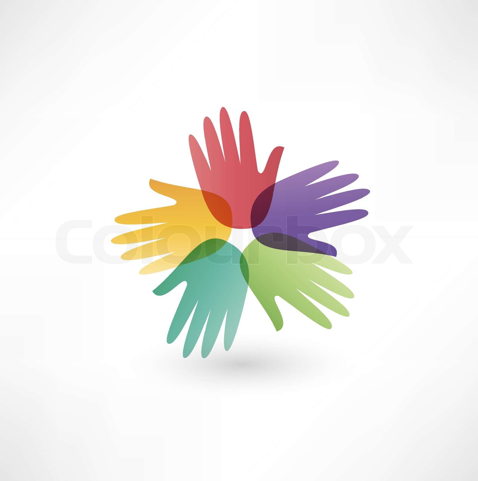 hands connecting | Stock vector | Colourbox