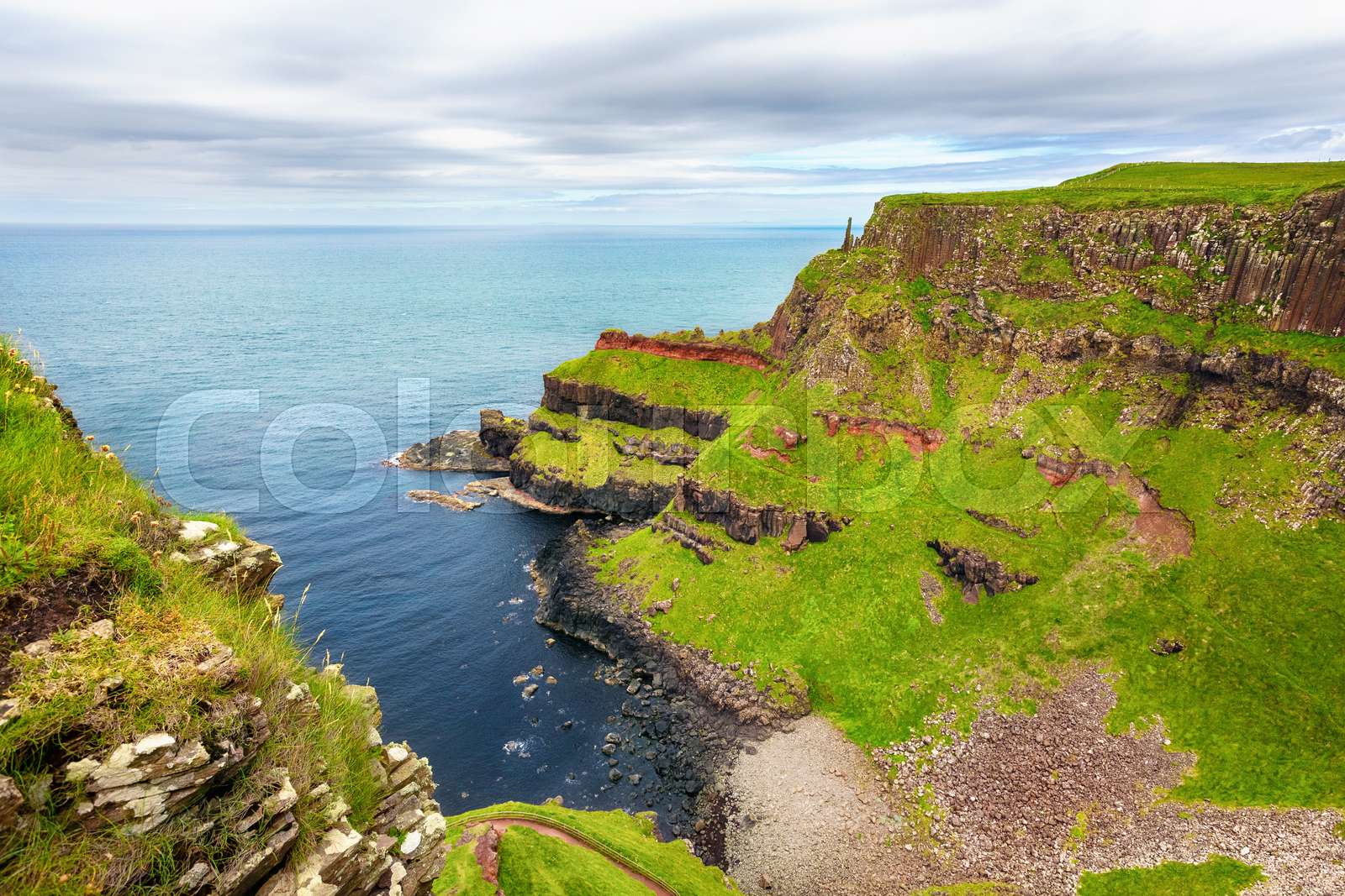 The Amphitheatre, Port Reostan Bay close to Giant's Causeway, County ...
