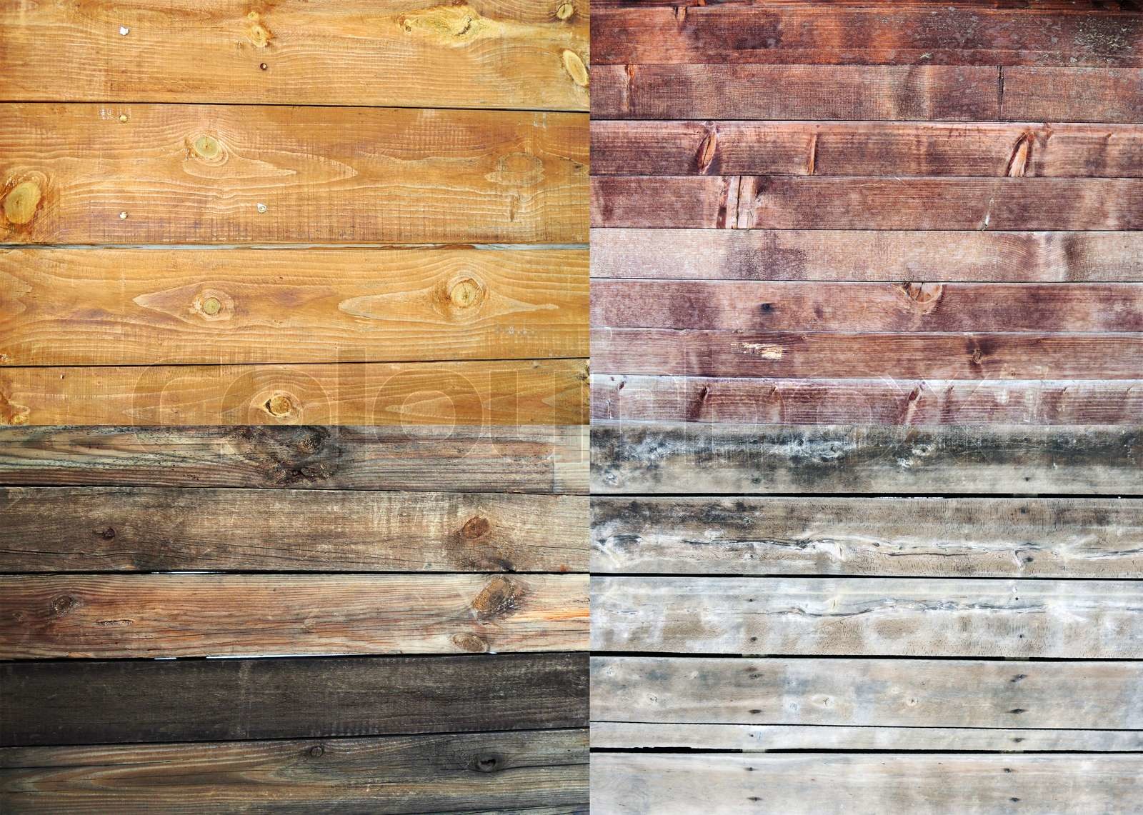 Wood textures collage | Stock image | Colourbox