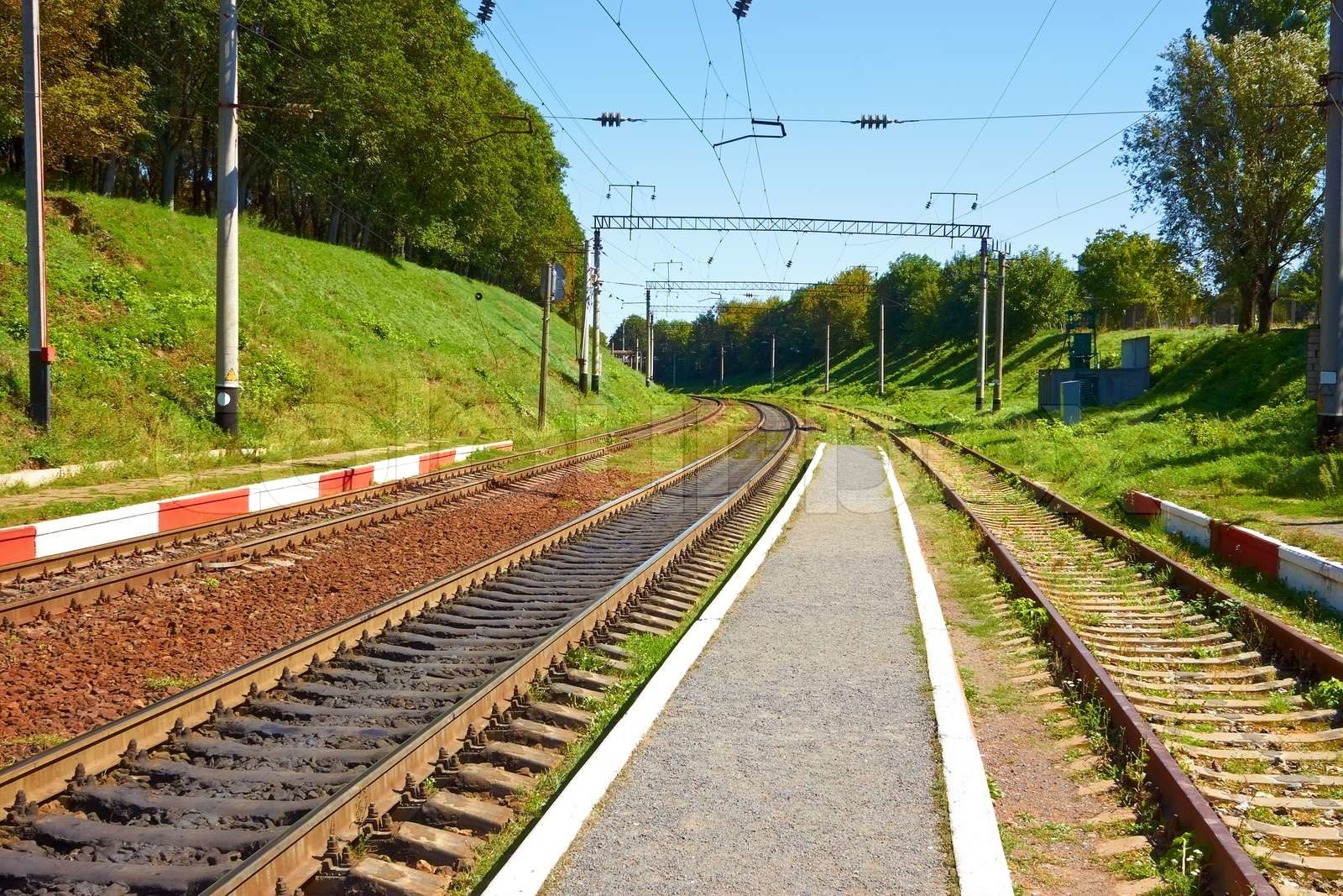 Infrastructure near railway station | Stock image | Colourbox
