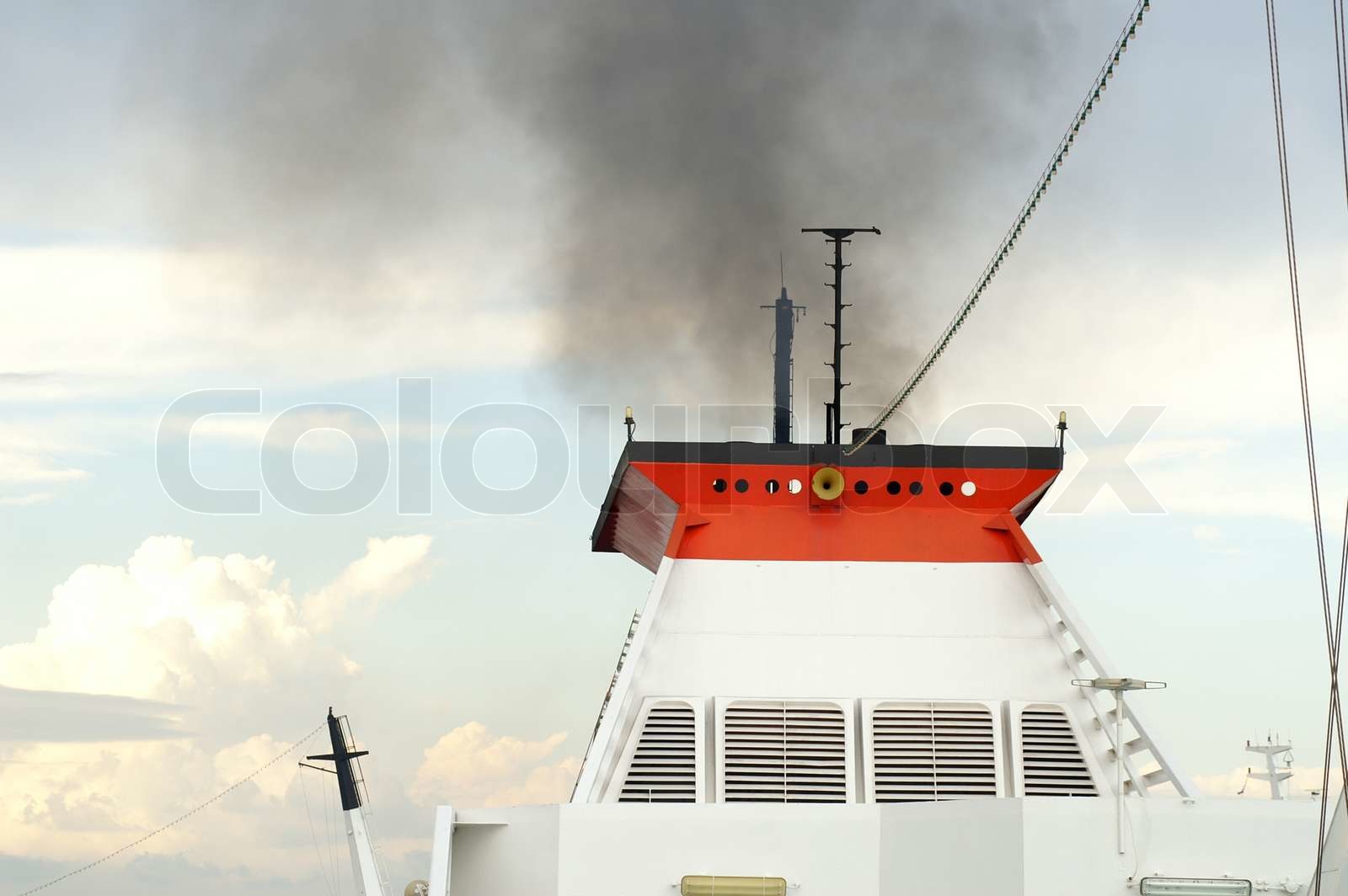 Cruise ship pipe | Stock image | Colourbox