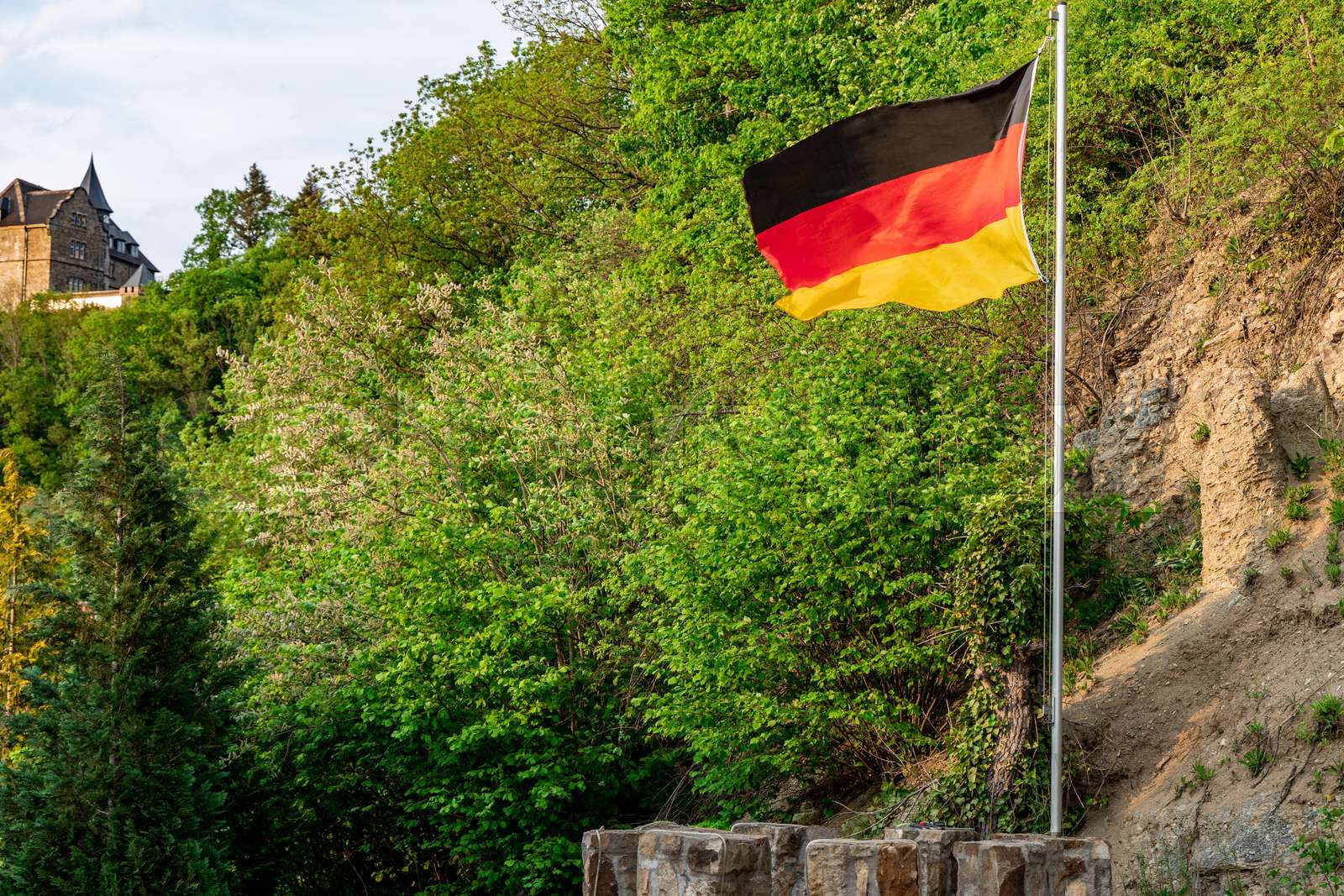 Flag Of The Federal Republic Of Germany Outdoors Stock Image Colourbox