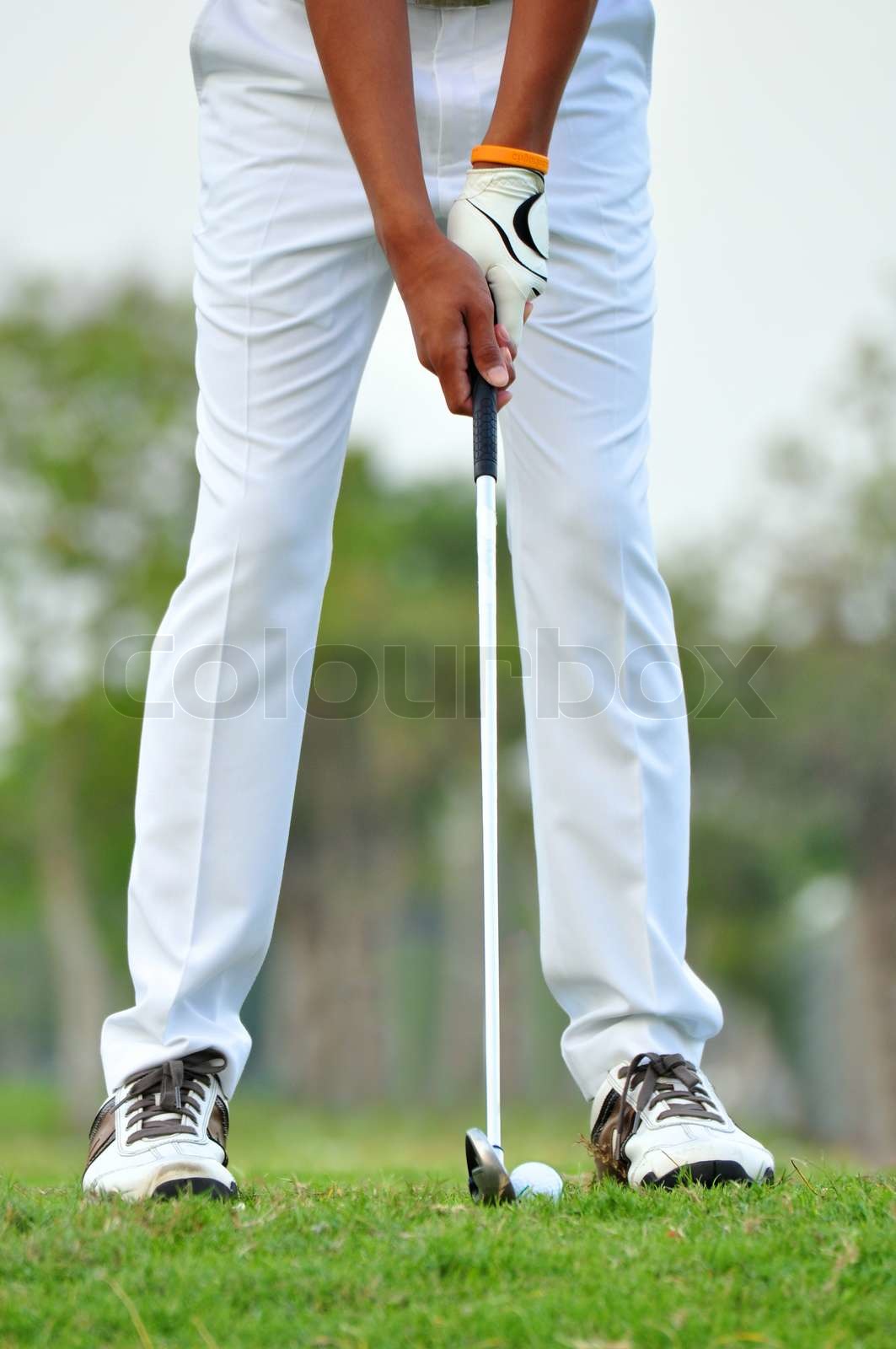 golfer teeing off | Stock image | Colourbox