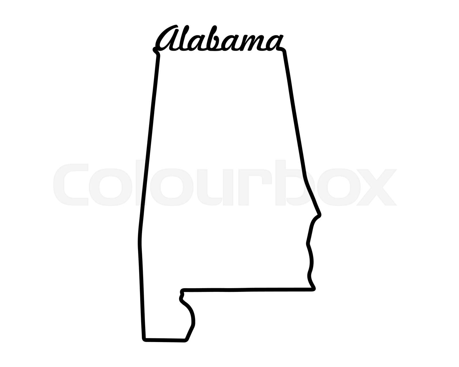 Alabama State Map Outline