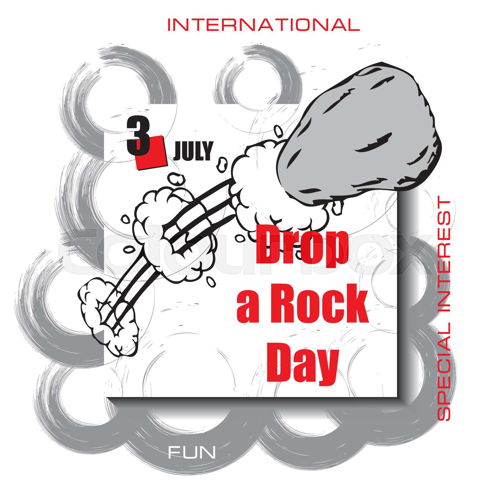 Drop a Rock Day | Stock vector | Colourbox