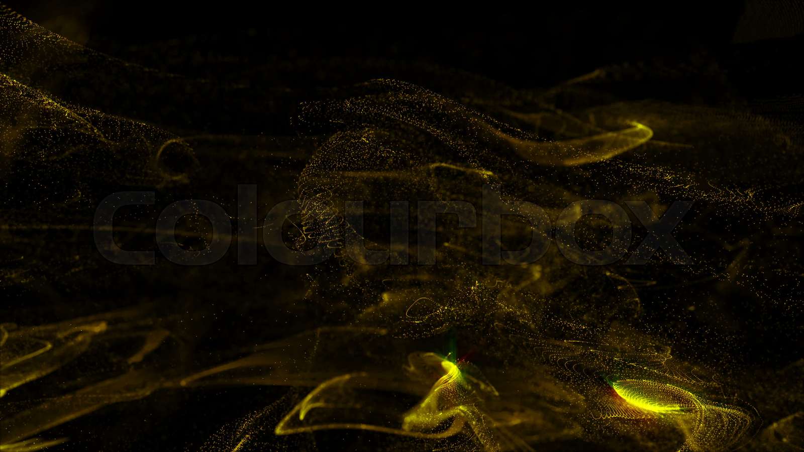 Magic Dust Gold particles 3d style intro on black background | Stock ...