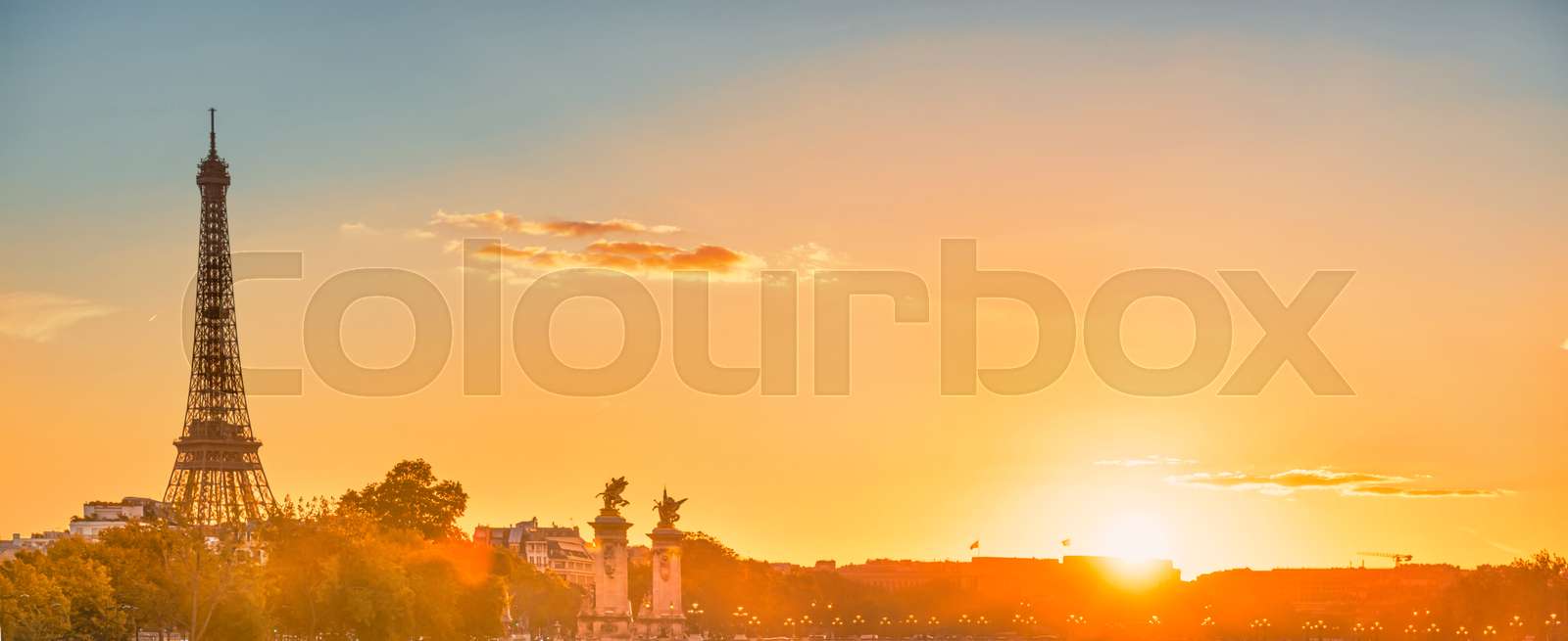 Eiffel Tower and Paris panorama | Stock image | Colourbox
