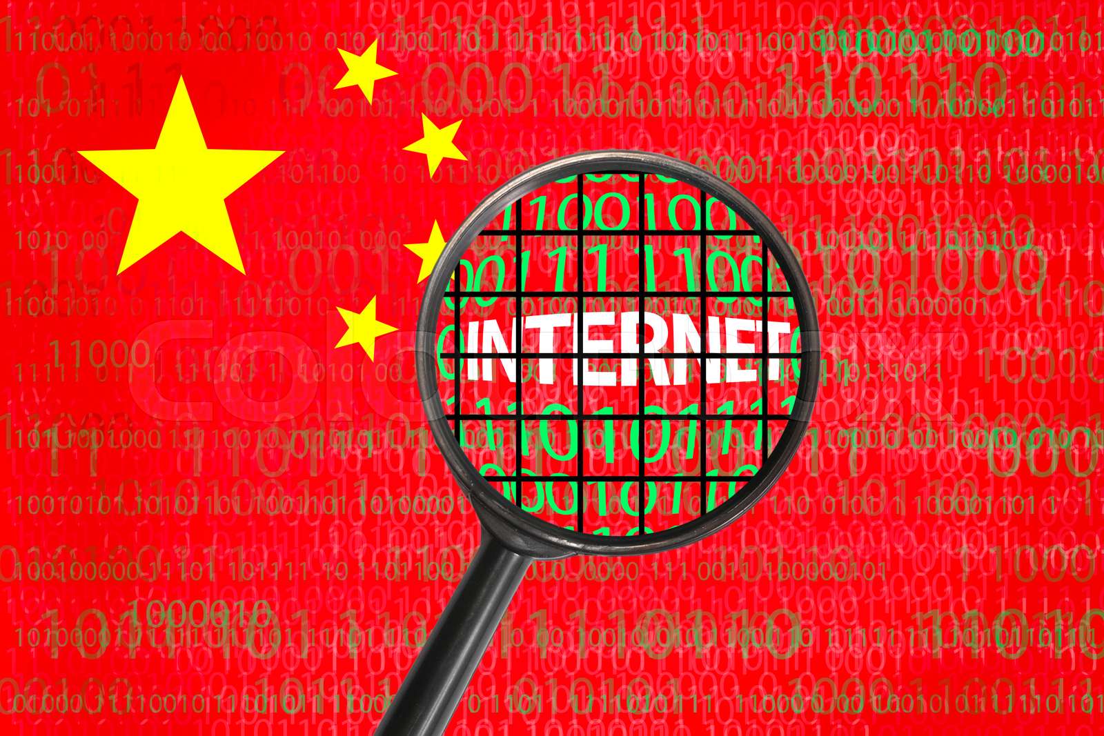 China bans internet, hacker cyber attack concept | Stock image | Colourbox