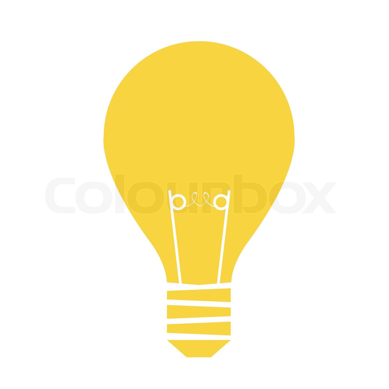 Yellow light bulb icon | Stock vector | Colourbox
