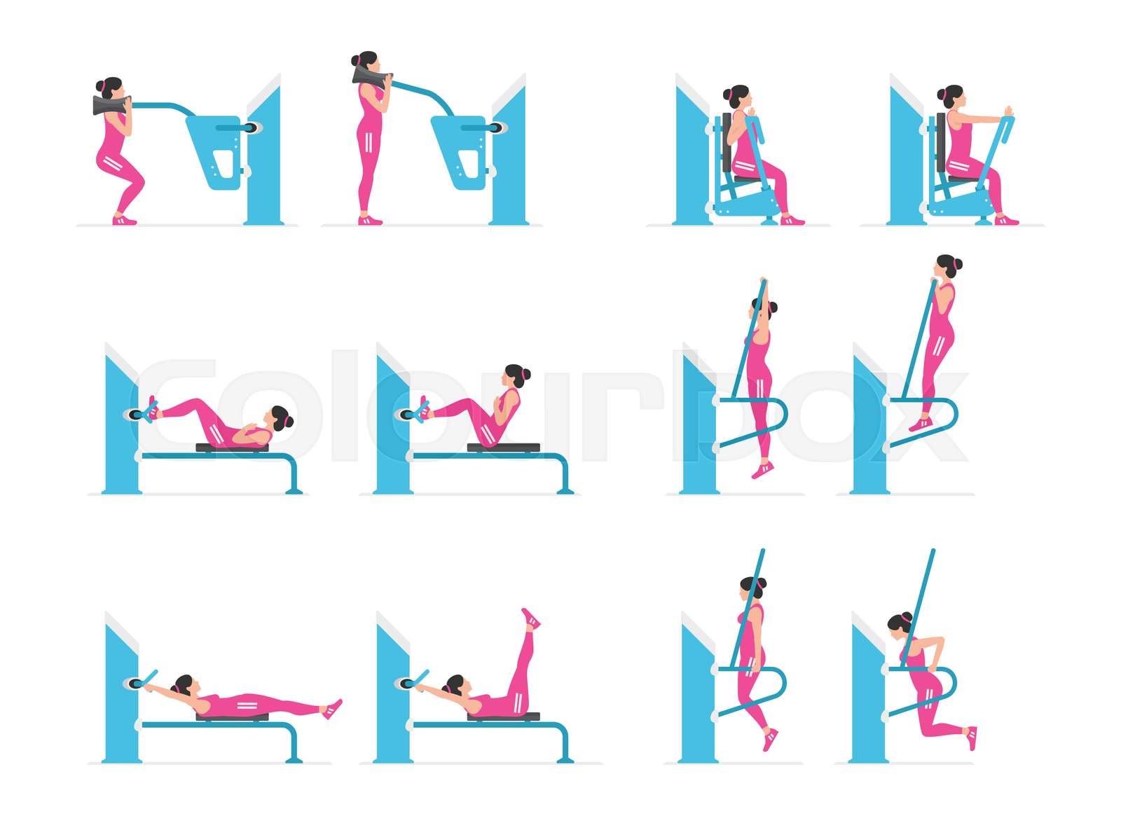 Women Workout Set | Stock vector | Colourbox