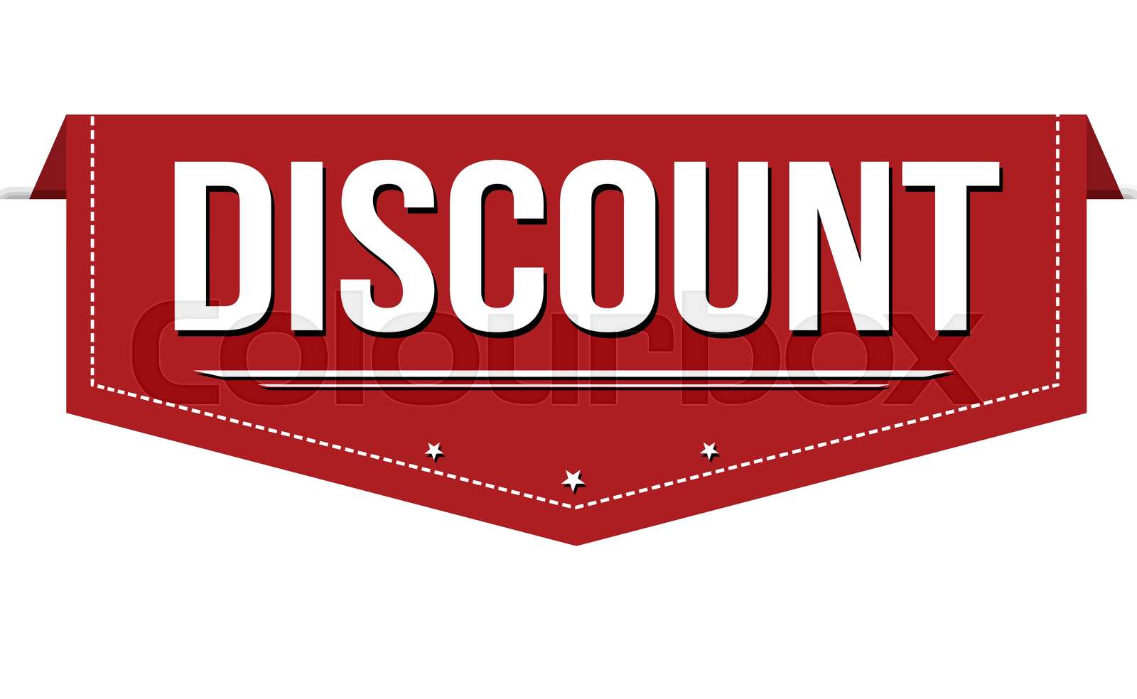 Discount red banner design | Stock vector | Colourbox