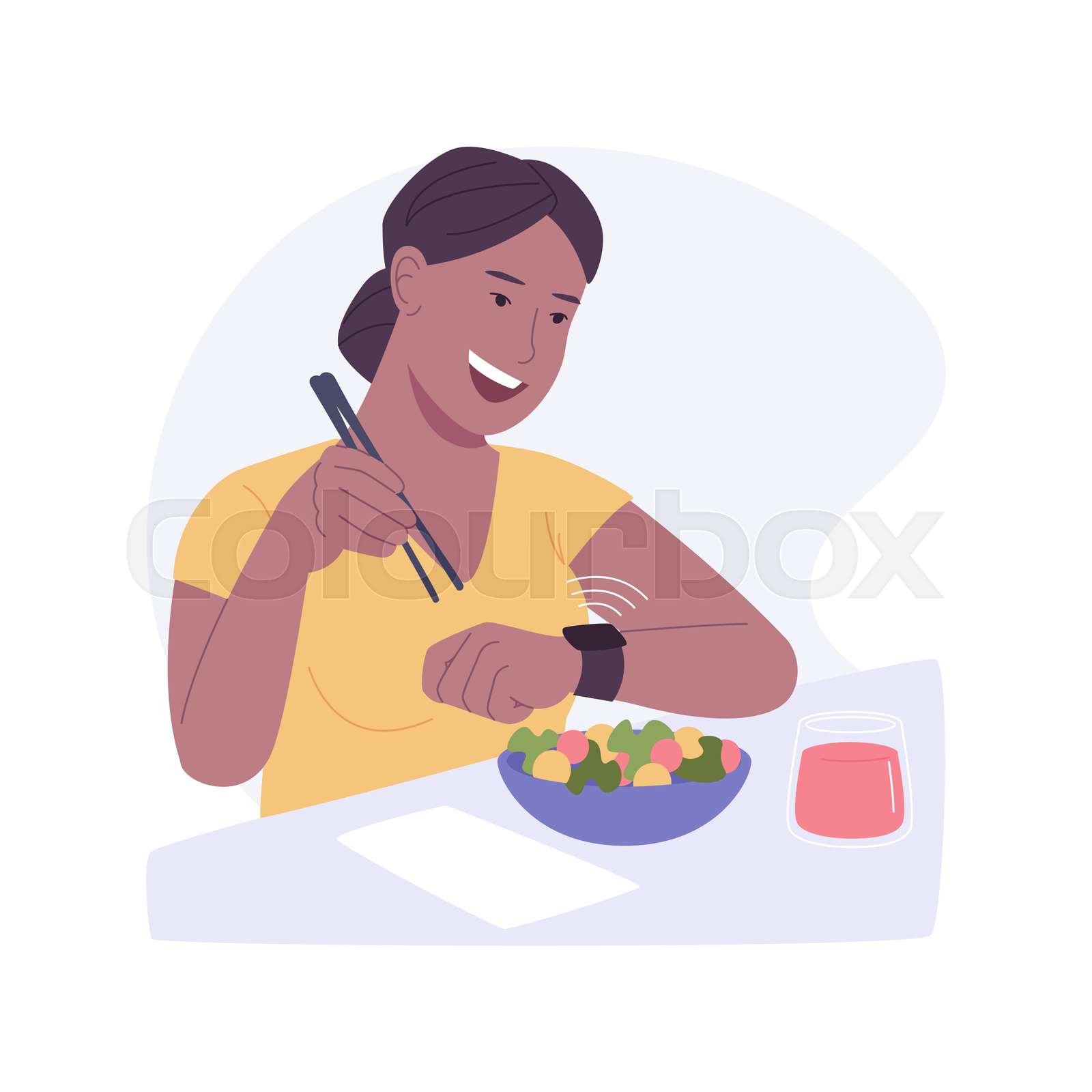 Intermittent fasting isolated cartoon vector illustrations. | Stock ...