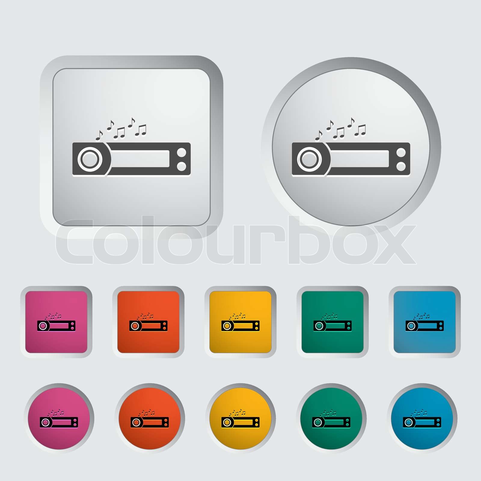 Car radio icon | Stock vector | Colourbox