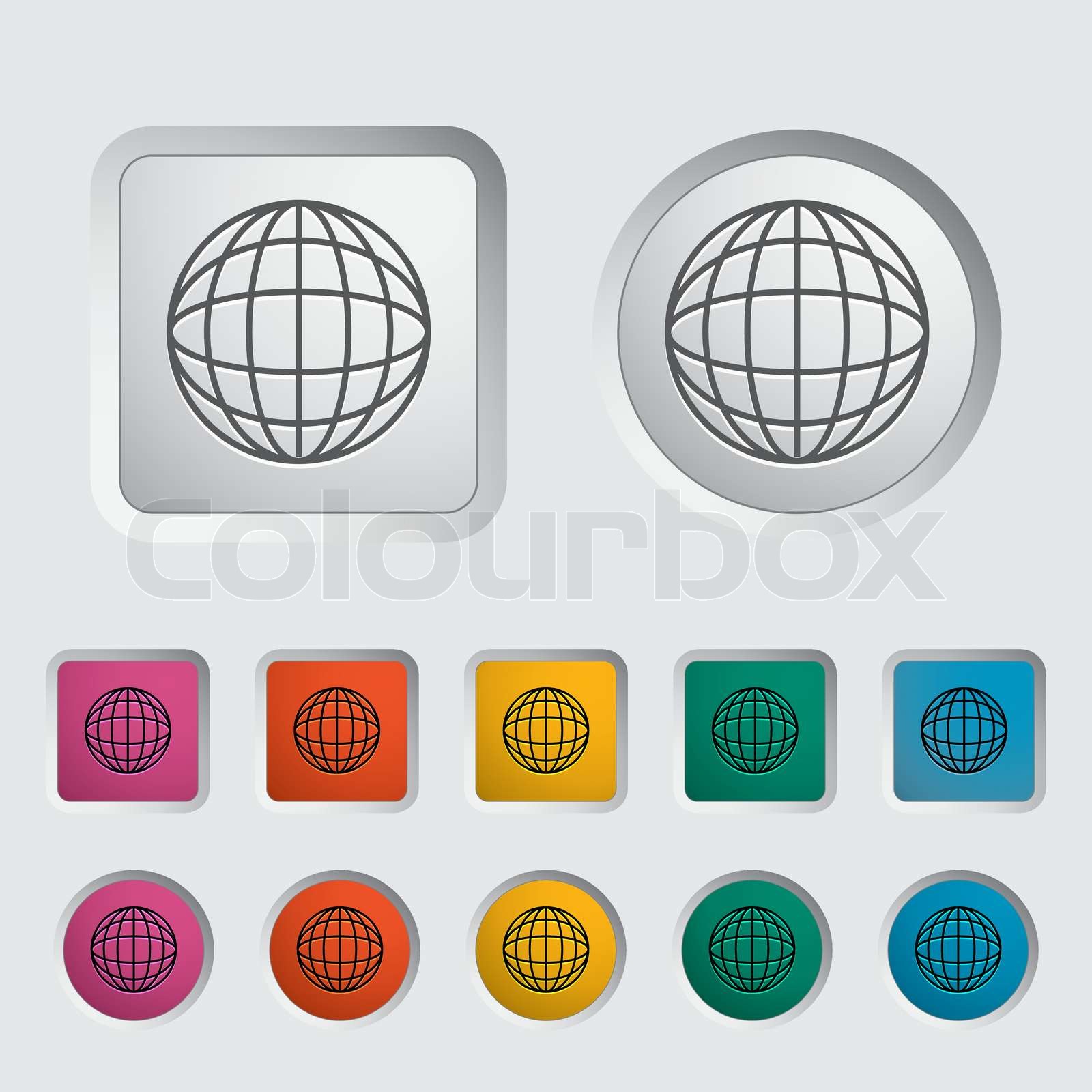 Simple World globe 2 | Stock vector | Colourbox