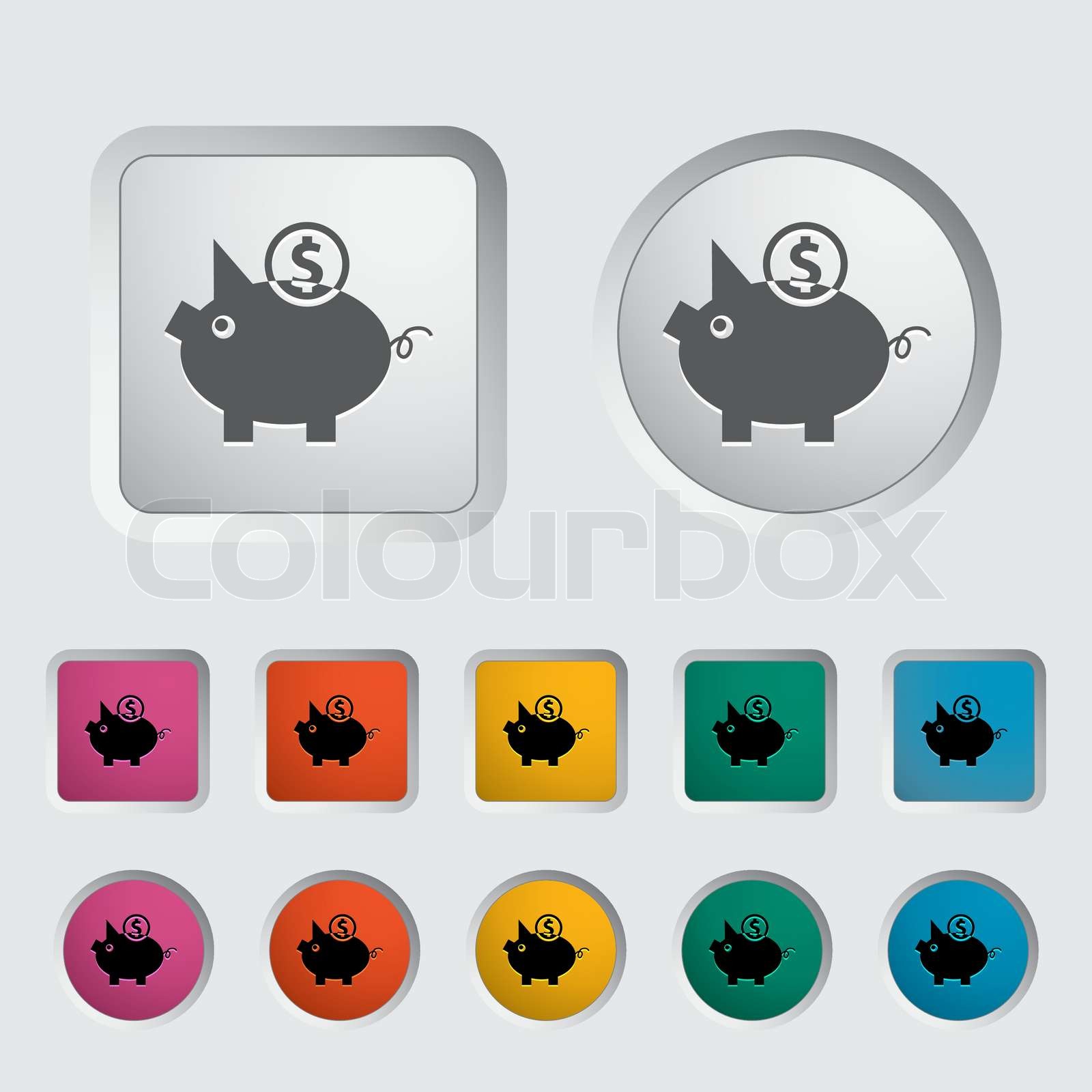 Sparegris ikon | Stock vektor | Colourbox