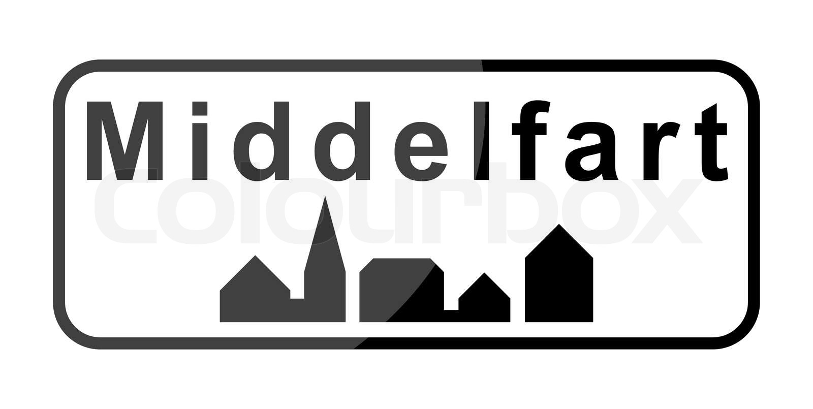 Byskilt Middelfart | Stock vektor | Colourbox