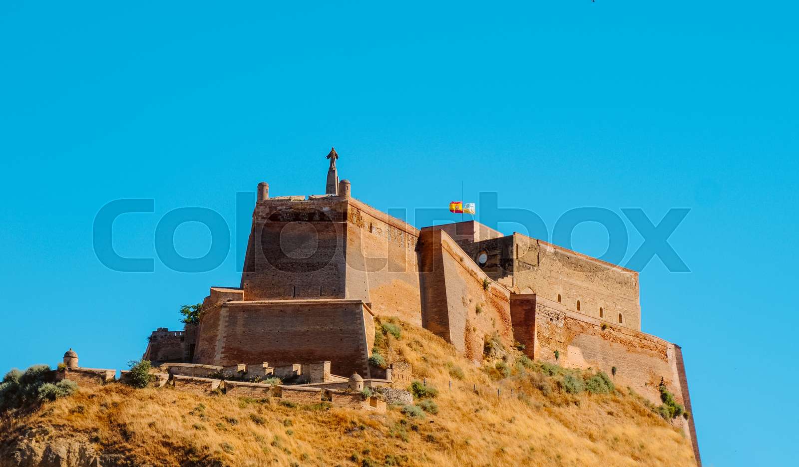 Castle of Monzon, in Monzon, Spain | Stock image | Colourbox