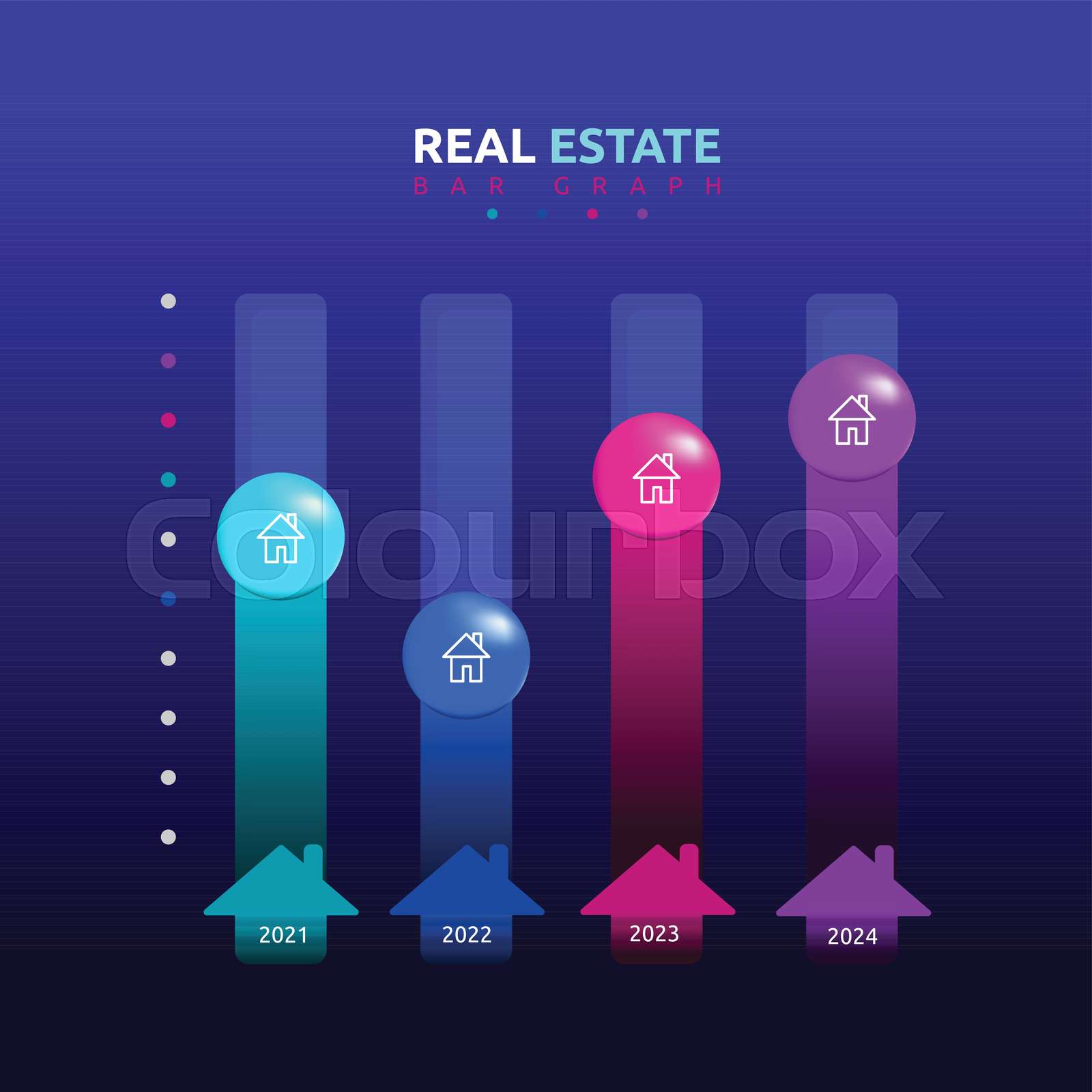 Real Estate Bar Graphic Chart Statistic Data Infographic Template ...
