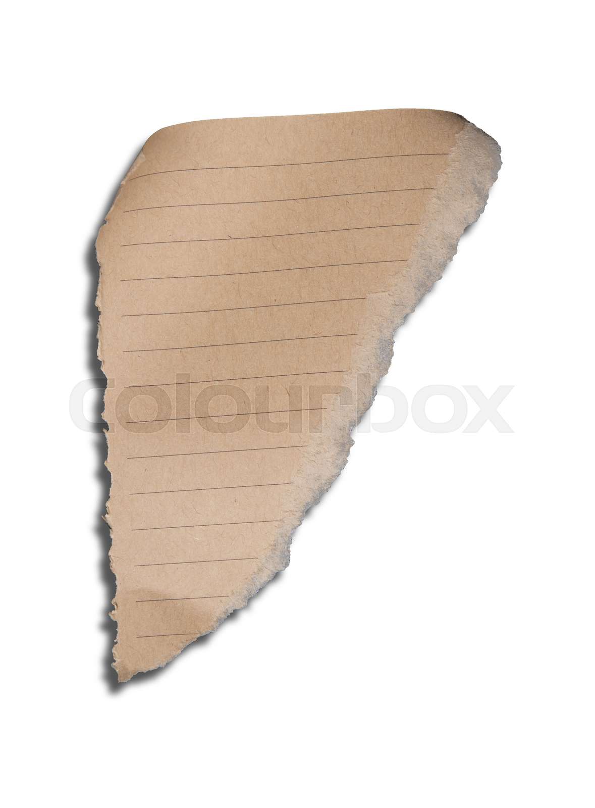 teared (rip) paper isolated white,Old book | Stock image | Colourbox