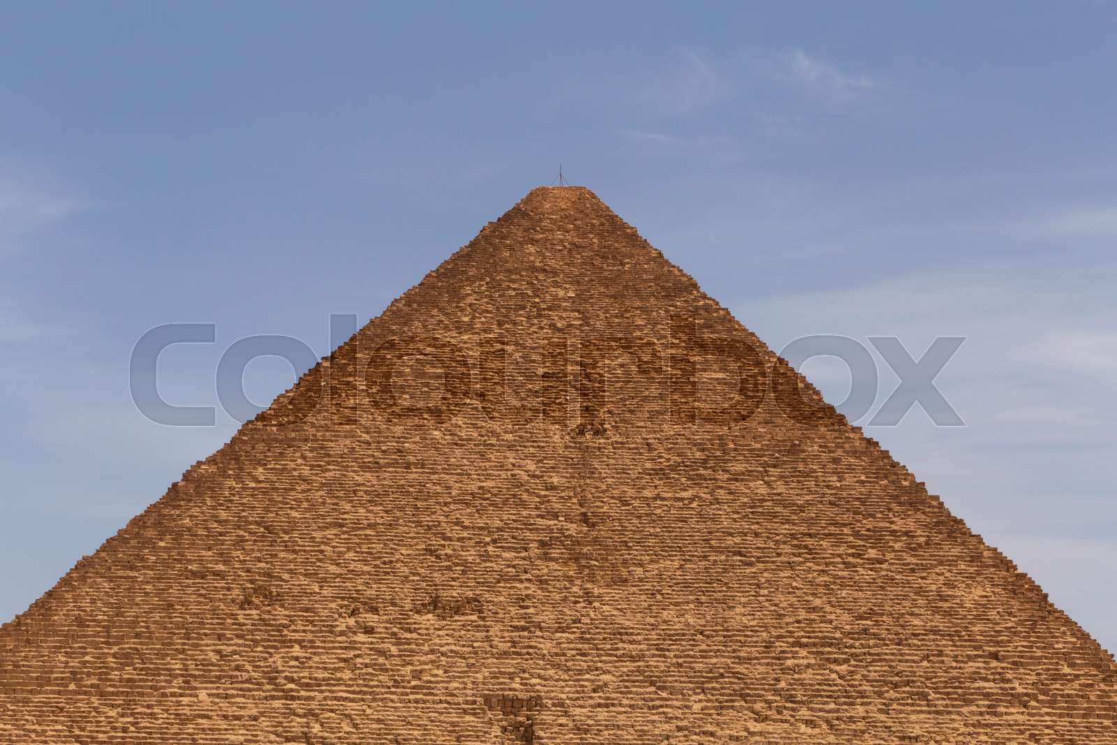 Great pyramid of Giza against blue sky | Stock image | Colourbox