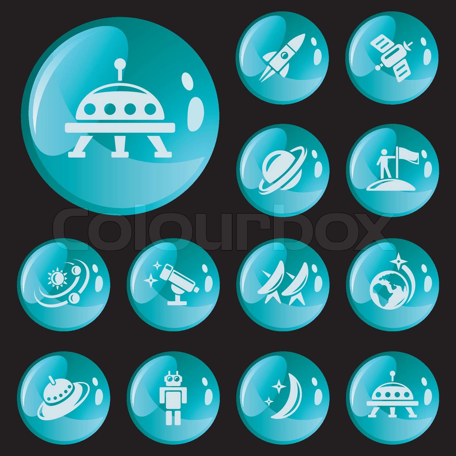 Space button set | Stock vector | Colourbox