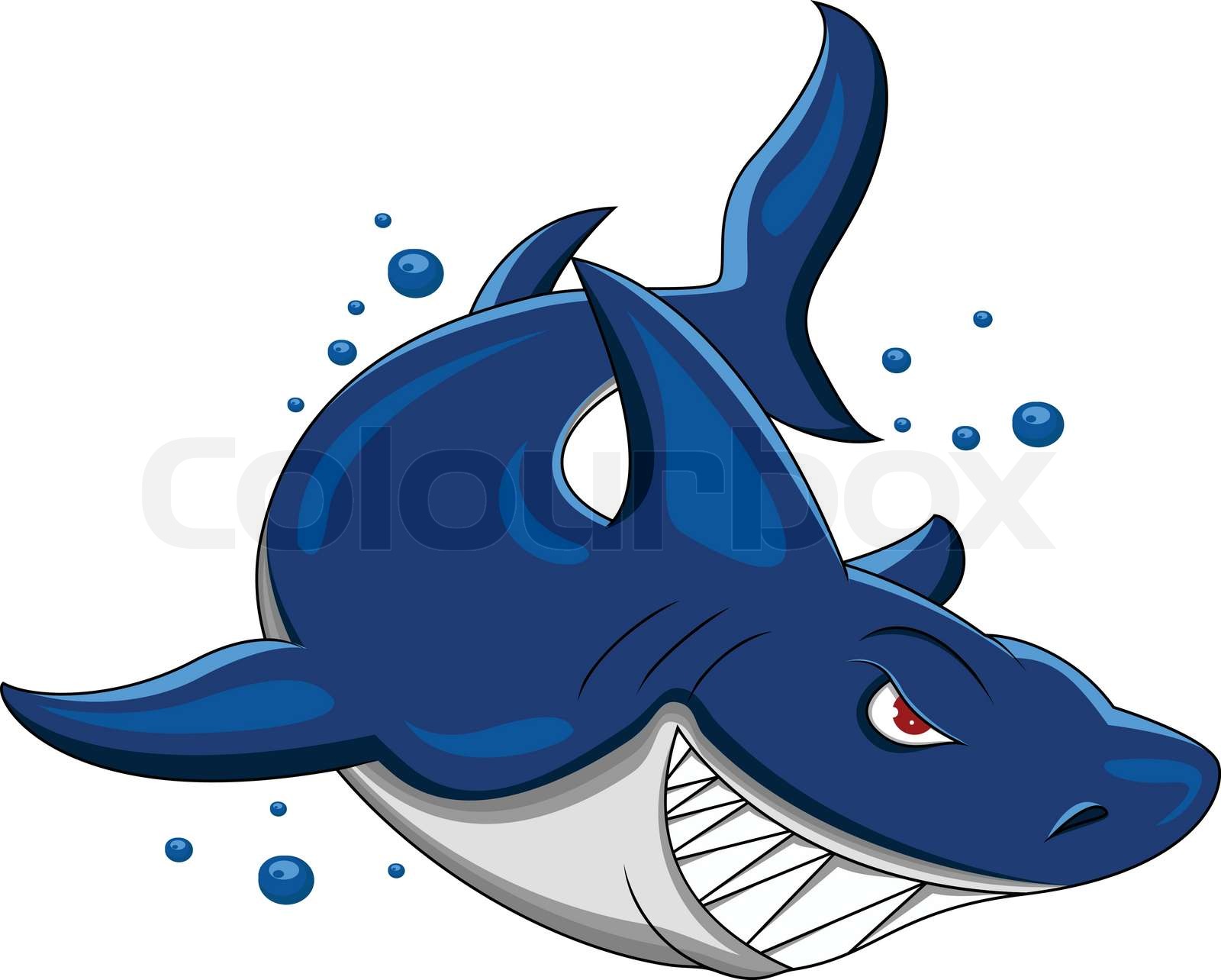 angry shark | Stock vector | Colourbox