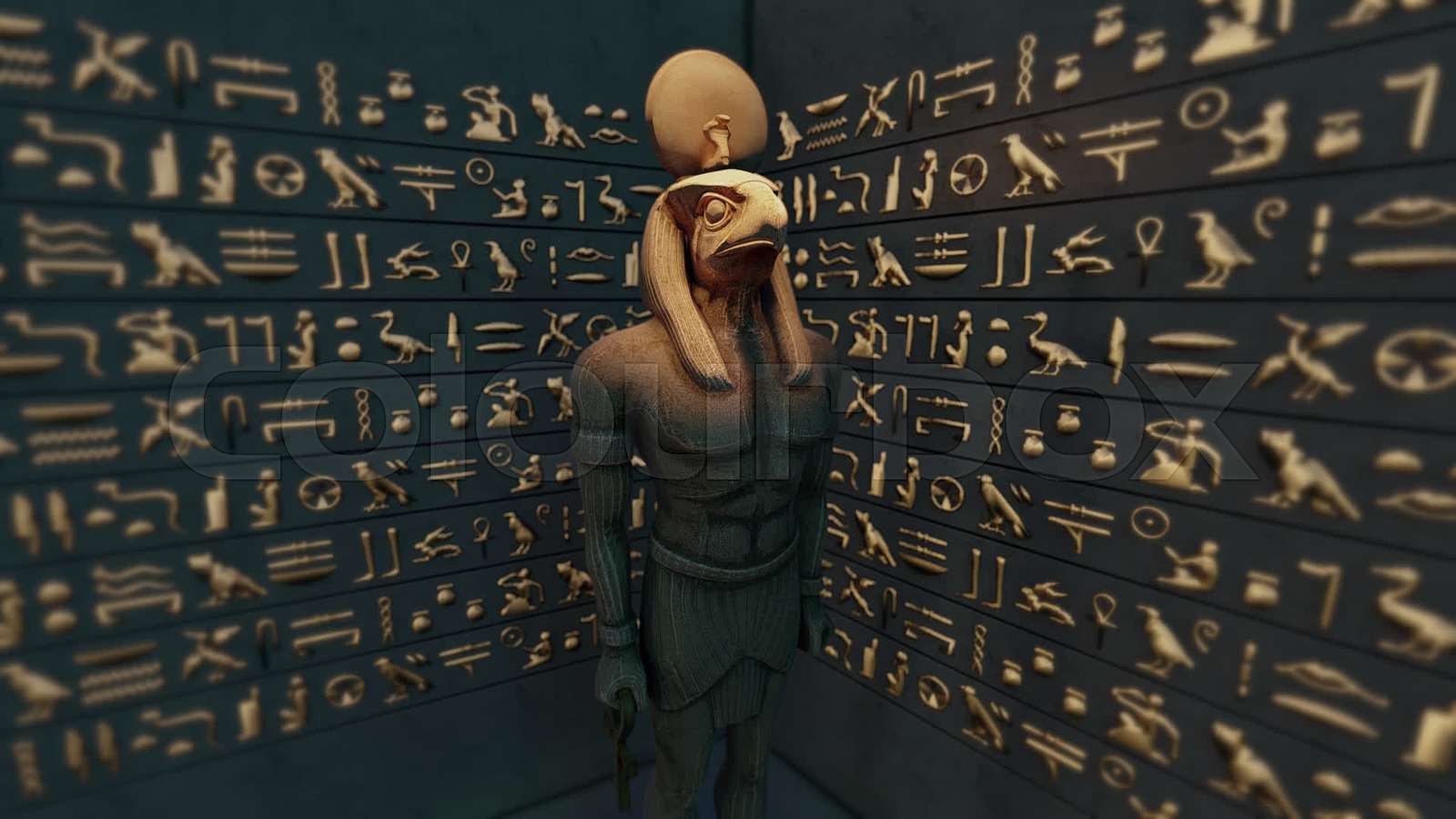 Horus Ancient Egypt God animation in 3D | Stock video | Colourbox