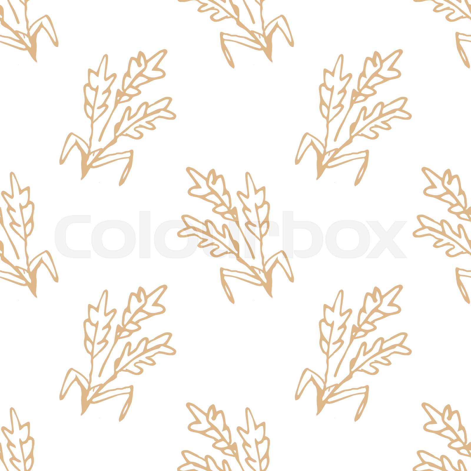 Seamless wheat pattern | Stock vector | Colourbox