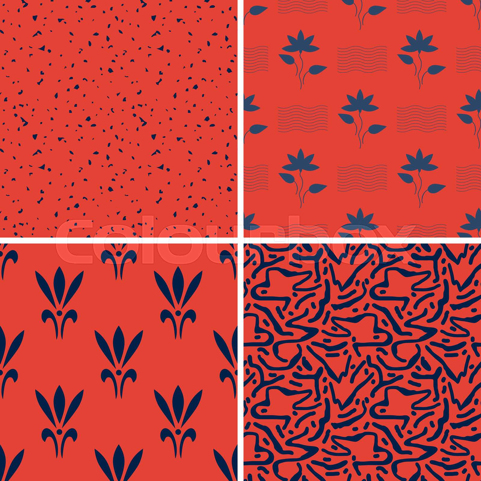 Seamless patterns set | Stock vector | Colourbox