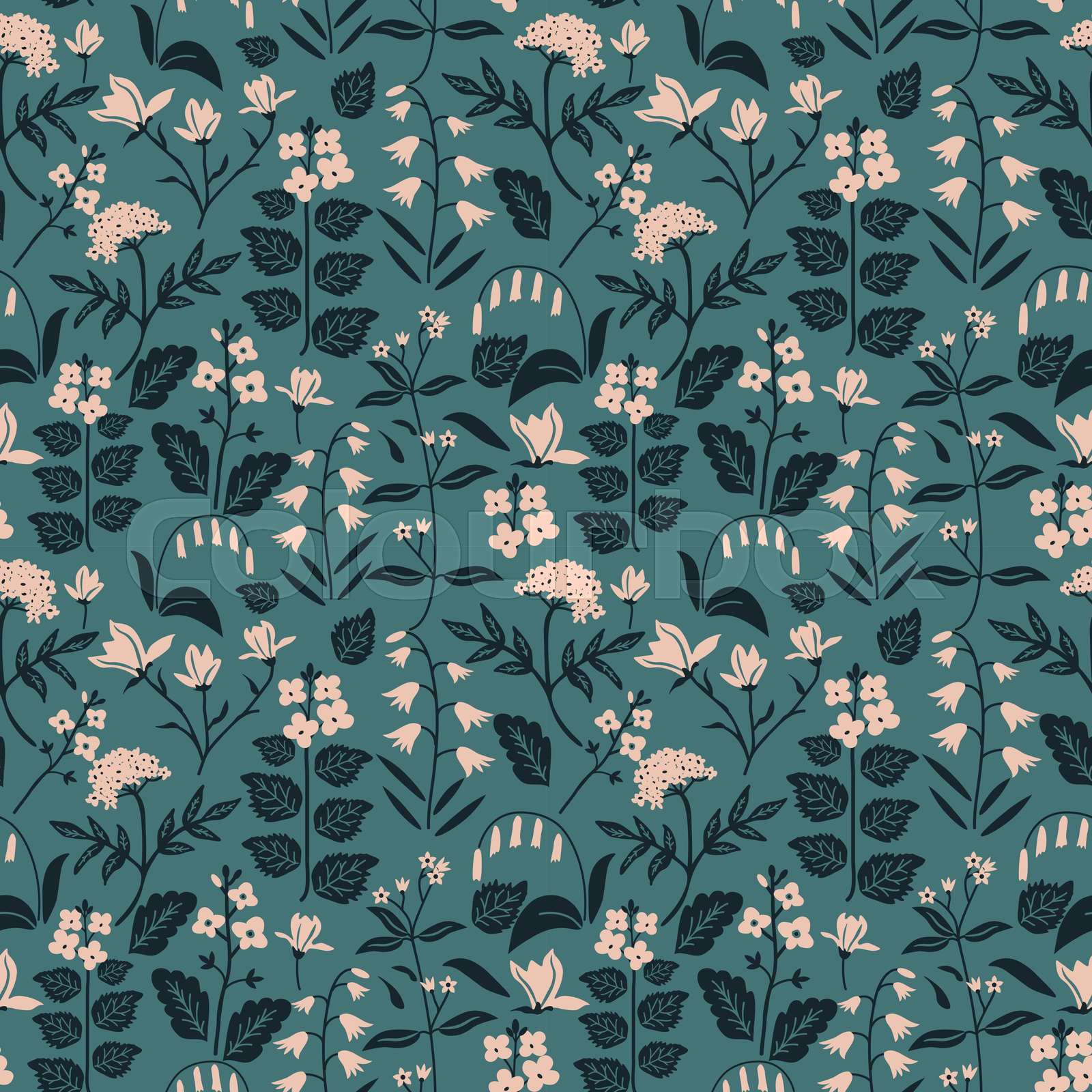 Seamless floral pattern | Stock vector | Colourbox