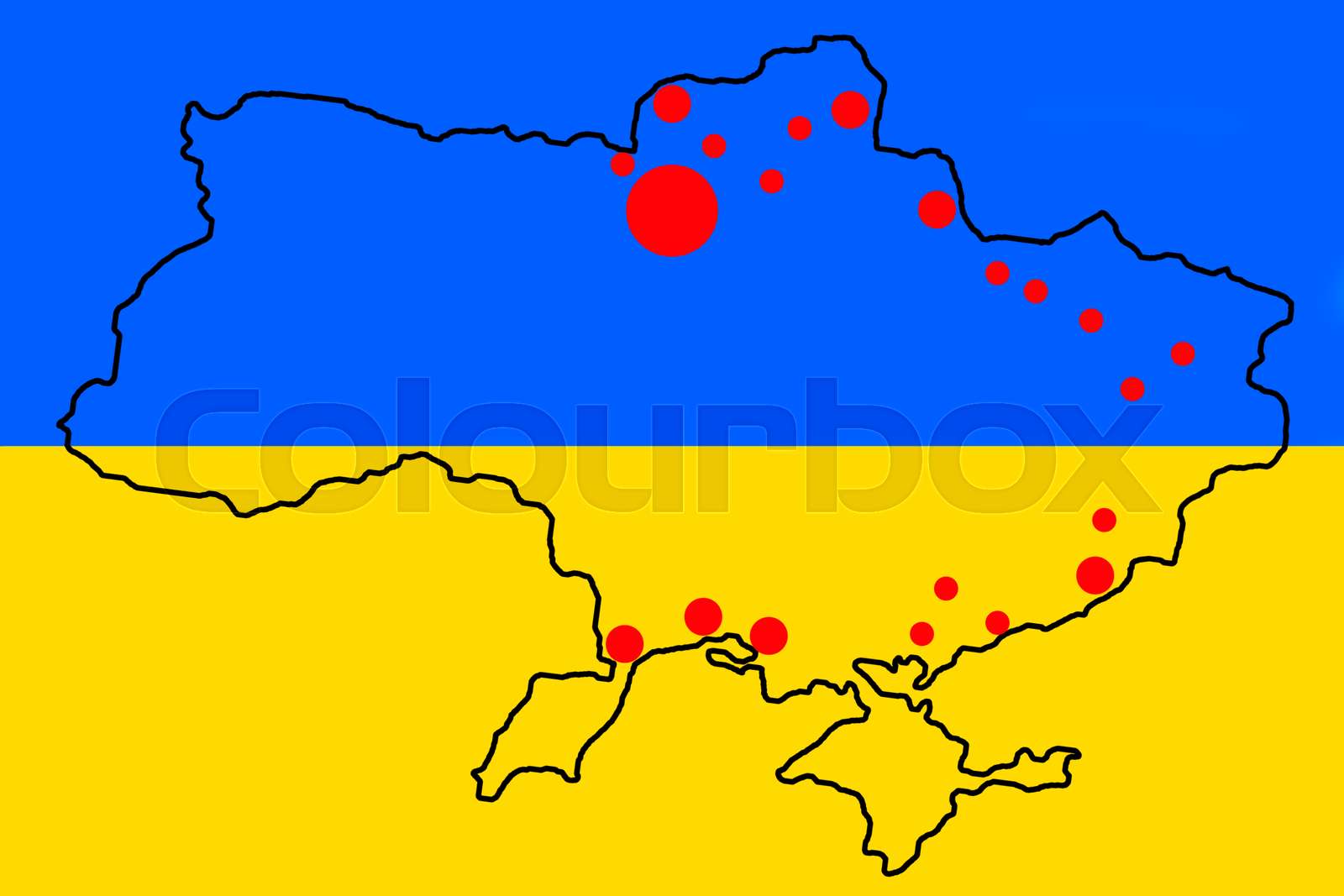 Map of hostilities in Ukraine. Animated close up map of Ukraine ...