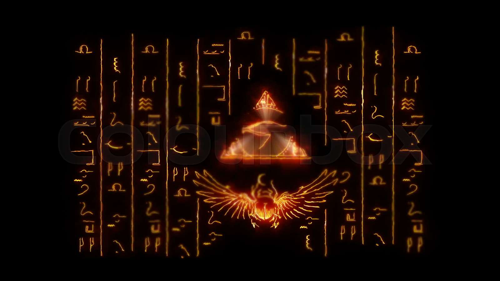Ancient Egypt fire animation 2d | Stock video | Colourbox